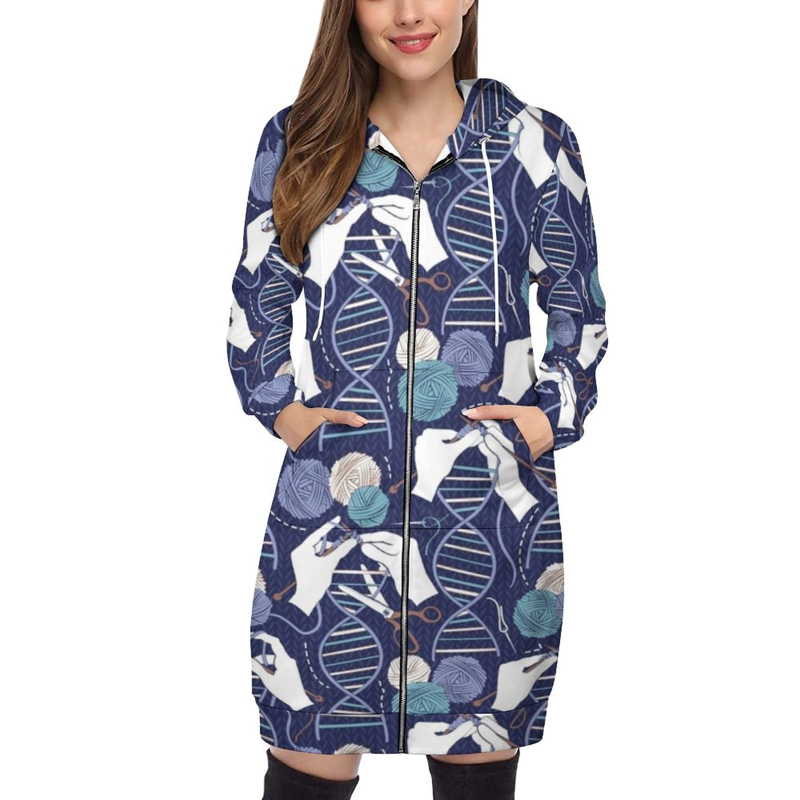 Knitting Dna Navy Blue Background Indigo Blue And Teal Wool Balls And ...