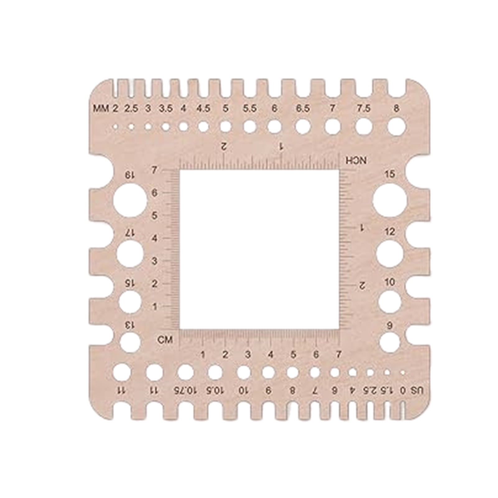 Knitting Gauge Clear Scale Needle Ruler Wear-Resistant Yarn Wrapping ...