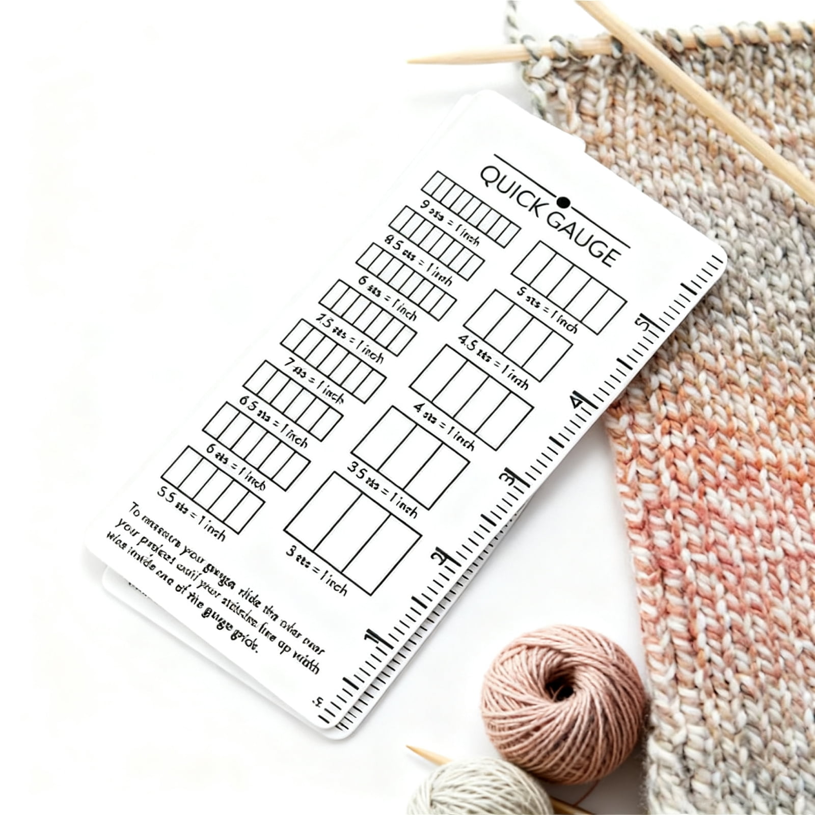 Knitting Gauge,Quick Gauge Ruler For Crochet And Knitting,No Counting ...