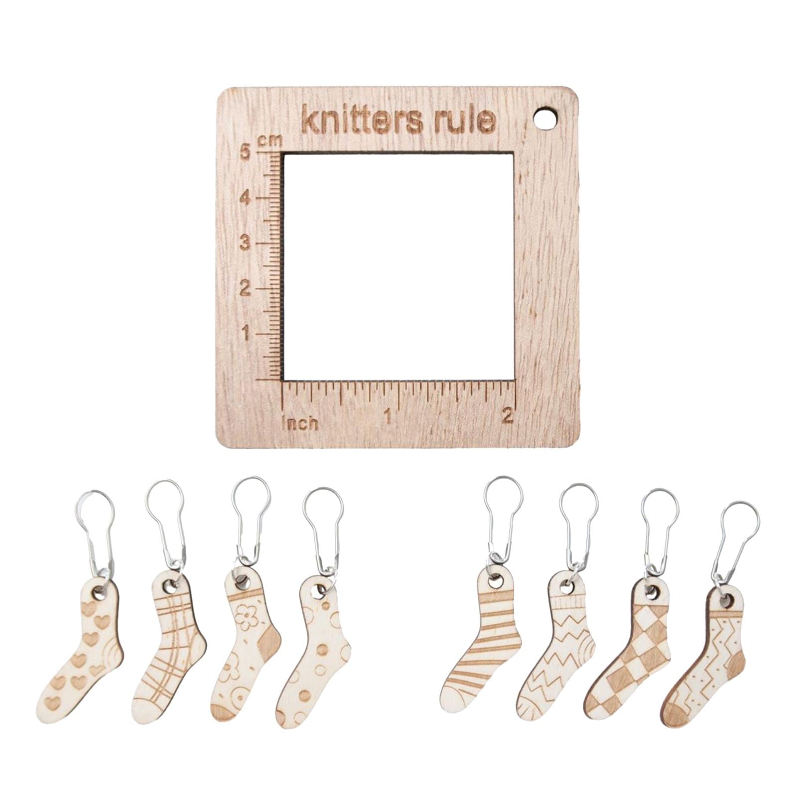 Knitting Gauge Ruler Woven Marker Buckle Art Handmade Removable ...