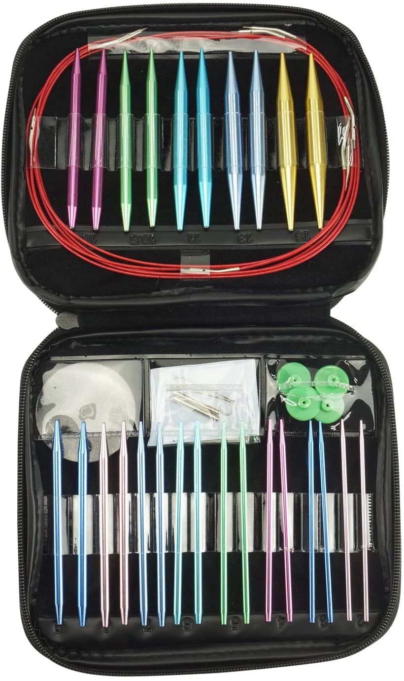 Knitting Interchangeable Knitting Needle Set 2.75mm-10mm 13 Sizes ...