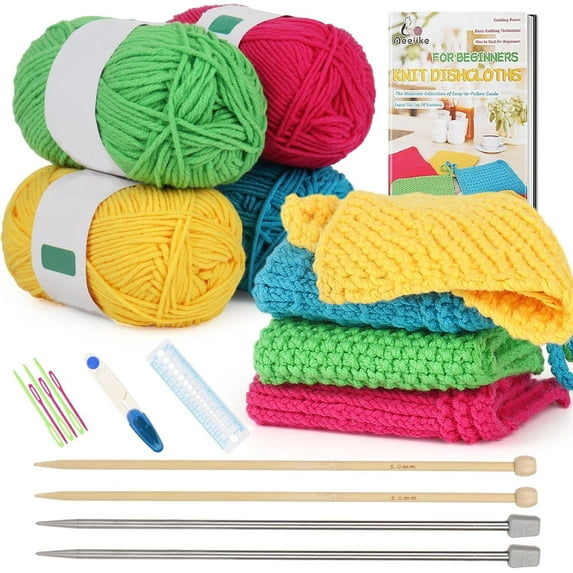 Knitting Kit for Beginners, Complete Beginner Knitting Kit Easy ...
