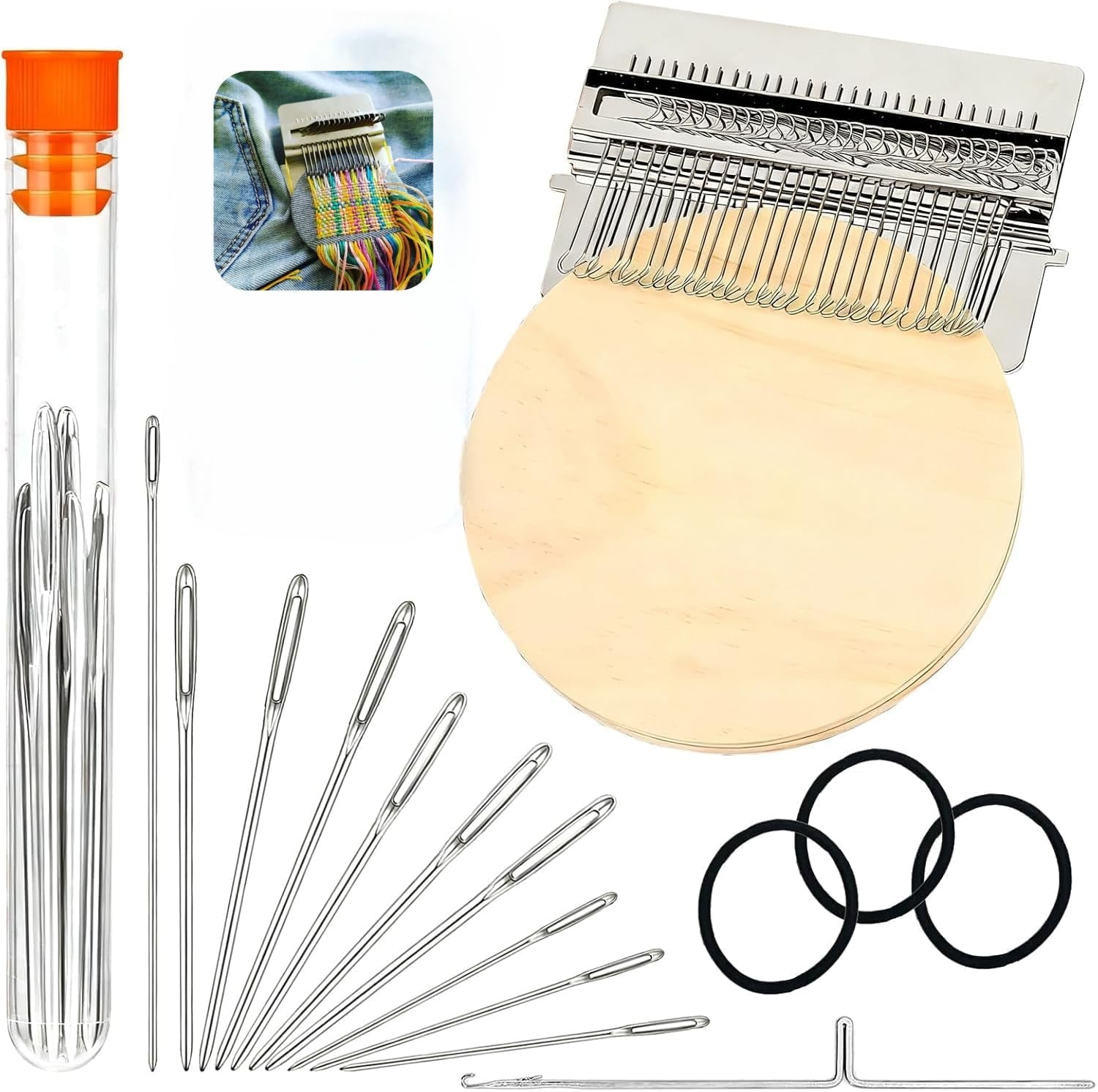 Knitting Kit for Beginners, Portable Patch Darning Kit, Patchwork ...