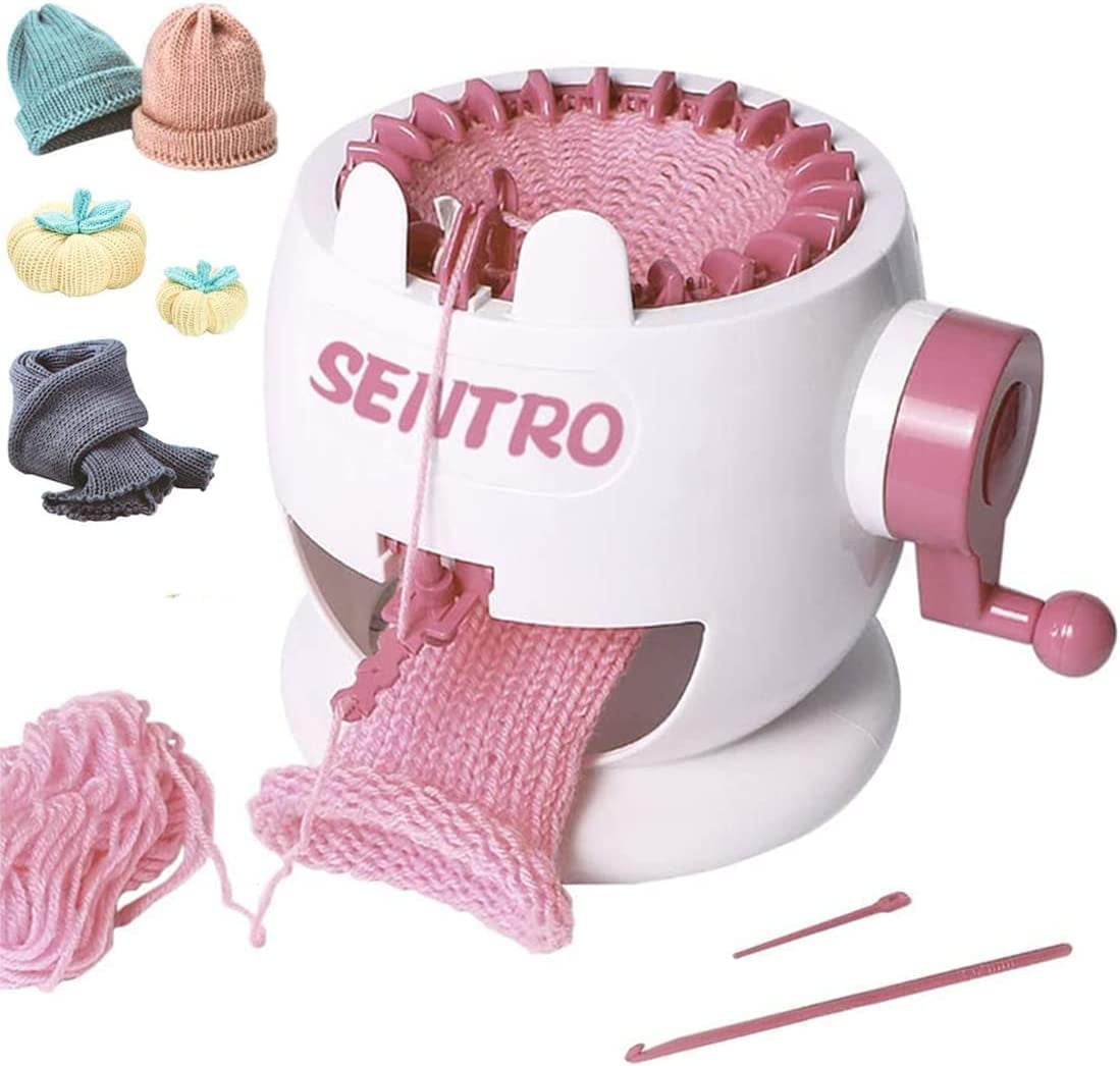 Knitting Machine 22 Needles, Spinning Knitting Loom Round Double ...