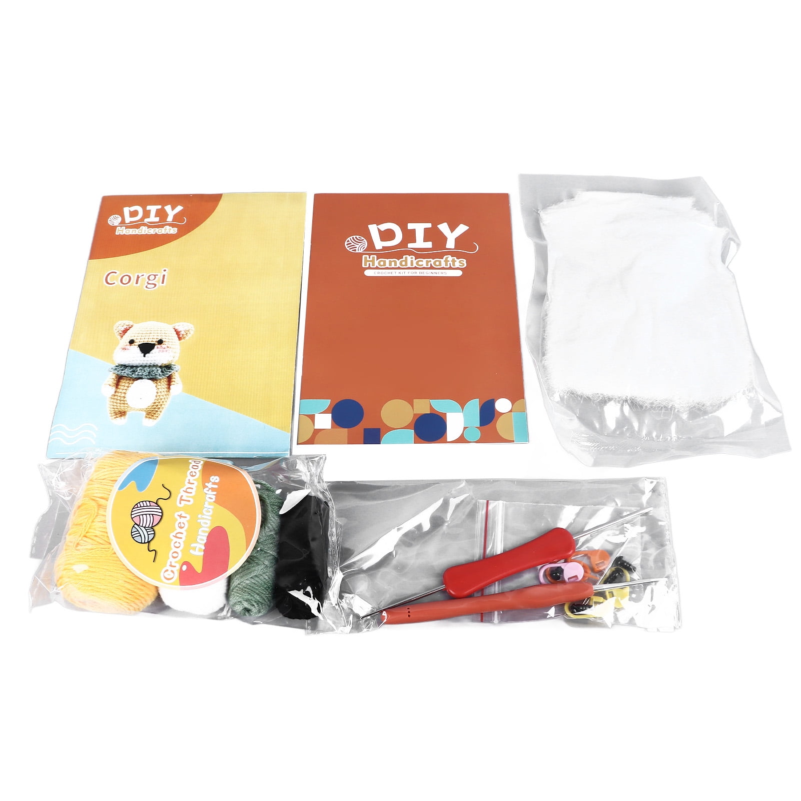 Knitting Material Kit DIY Crochet Animal Kit Crocheting Plush Toys with ...