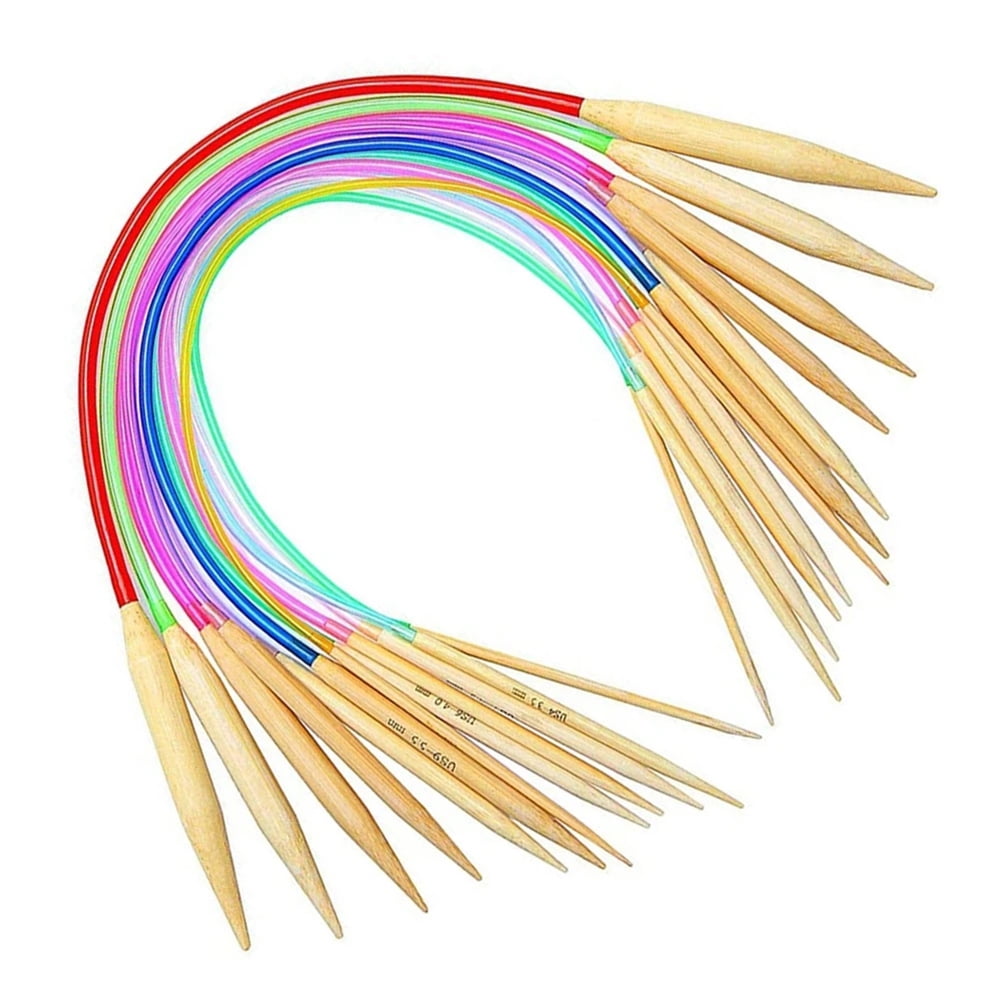 Knitting Needles Double Tip Knitting Wool Needle Color Plastic Tube ...