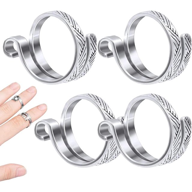 Knitting Ring, Innovative Adjustable Tension Rings for Crocheting, 4 ...