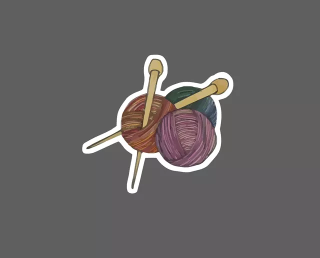 Knitting Sticker Yarn Crochet Waterproof Sticker Phone Decal Water ...