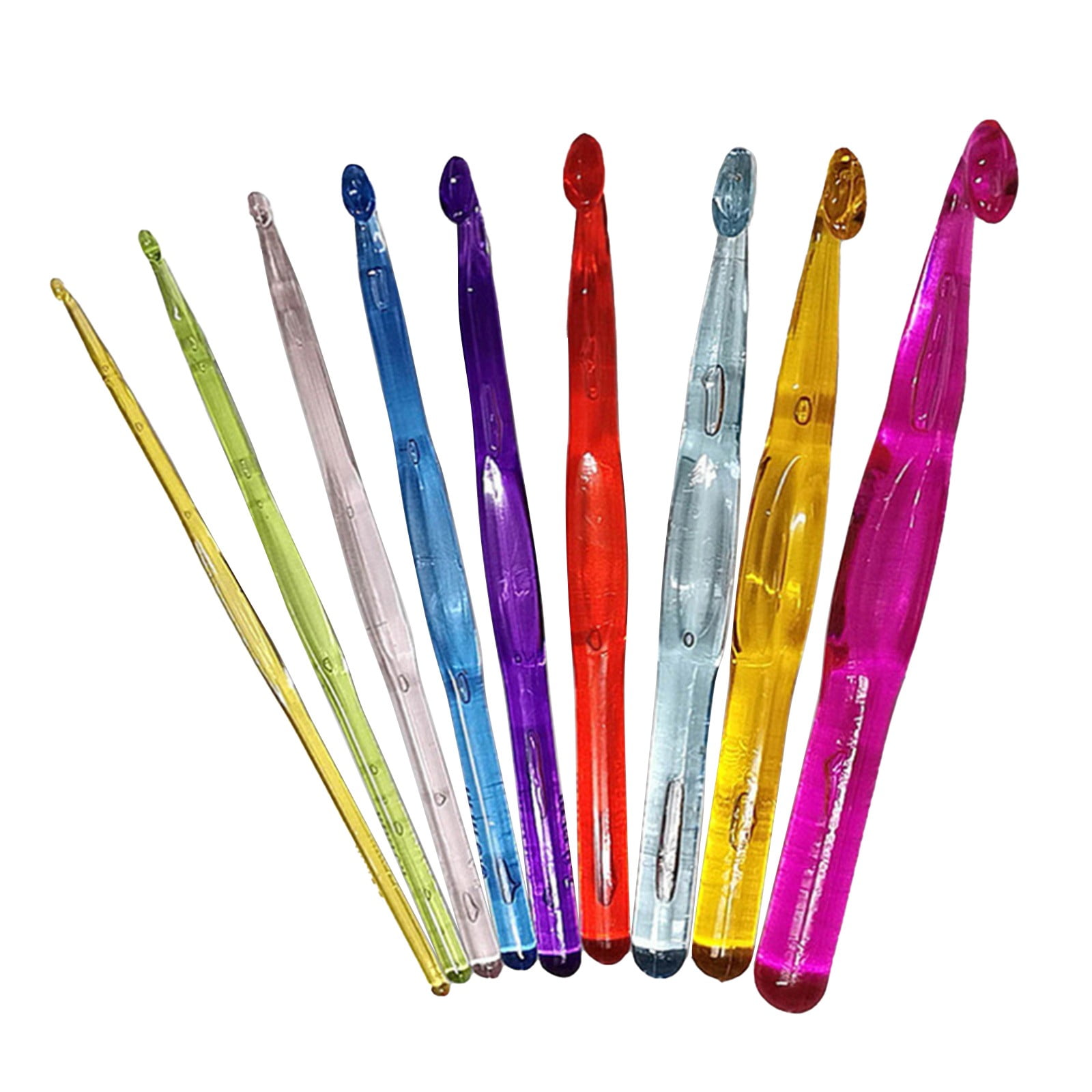 Knitting Tool Sweater Needle Colored Crochet 15CM Set Of 9 Bagged ...