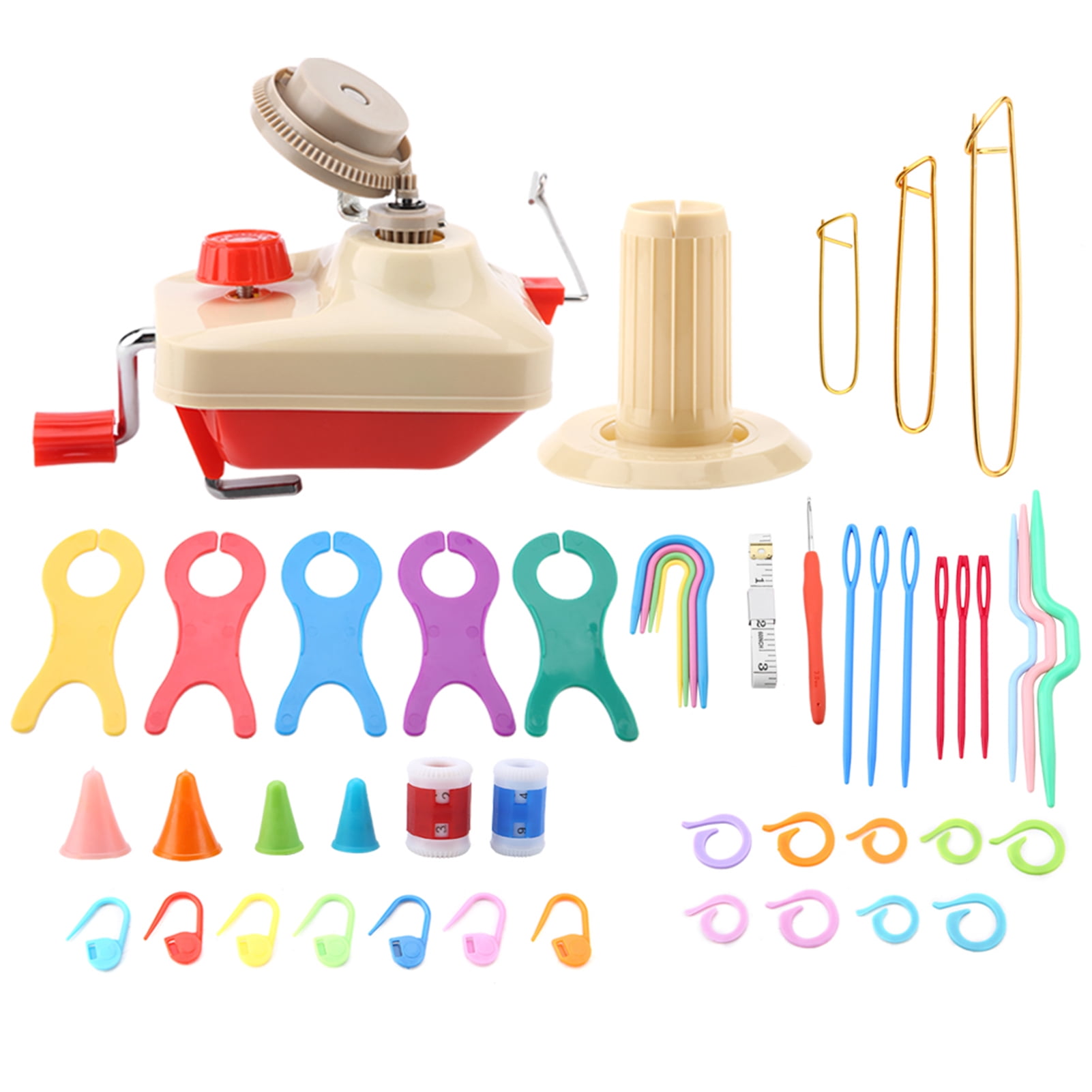 Knitting Wool Winder Kit with Winder Pin Counter Inch Meter Weaving ...