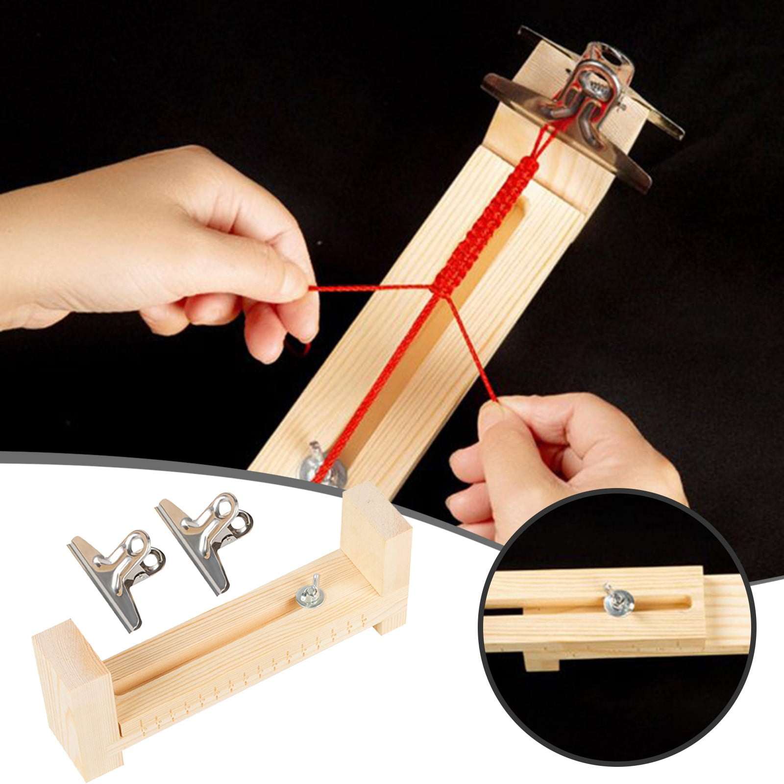 Knitting Yarn Wooden Bracelet Maker Adjustable Bracelet Maker U Shape ...