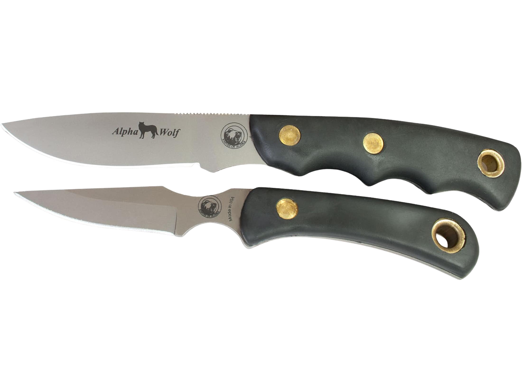 Knives of Alaska Alpha Wolf/Cub Bear Combo Fixed Blade Knife S30V/D2 ...