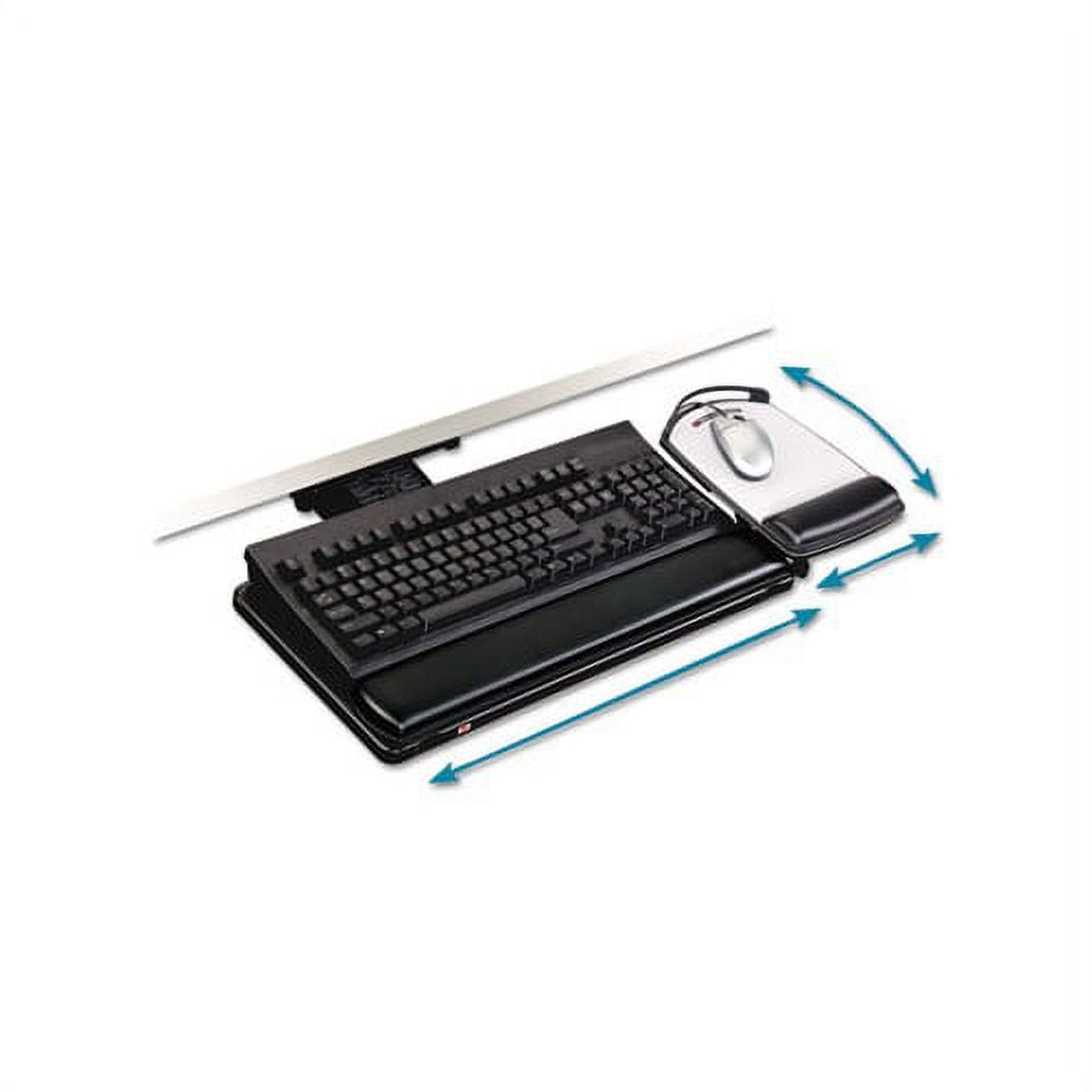 Knob Adjust Keyboard Tray With Highly Adjustable Platform Black ...
