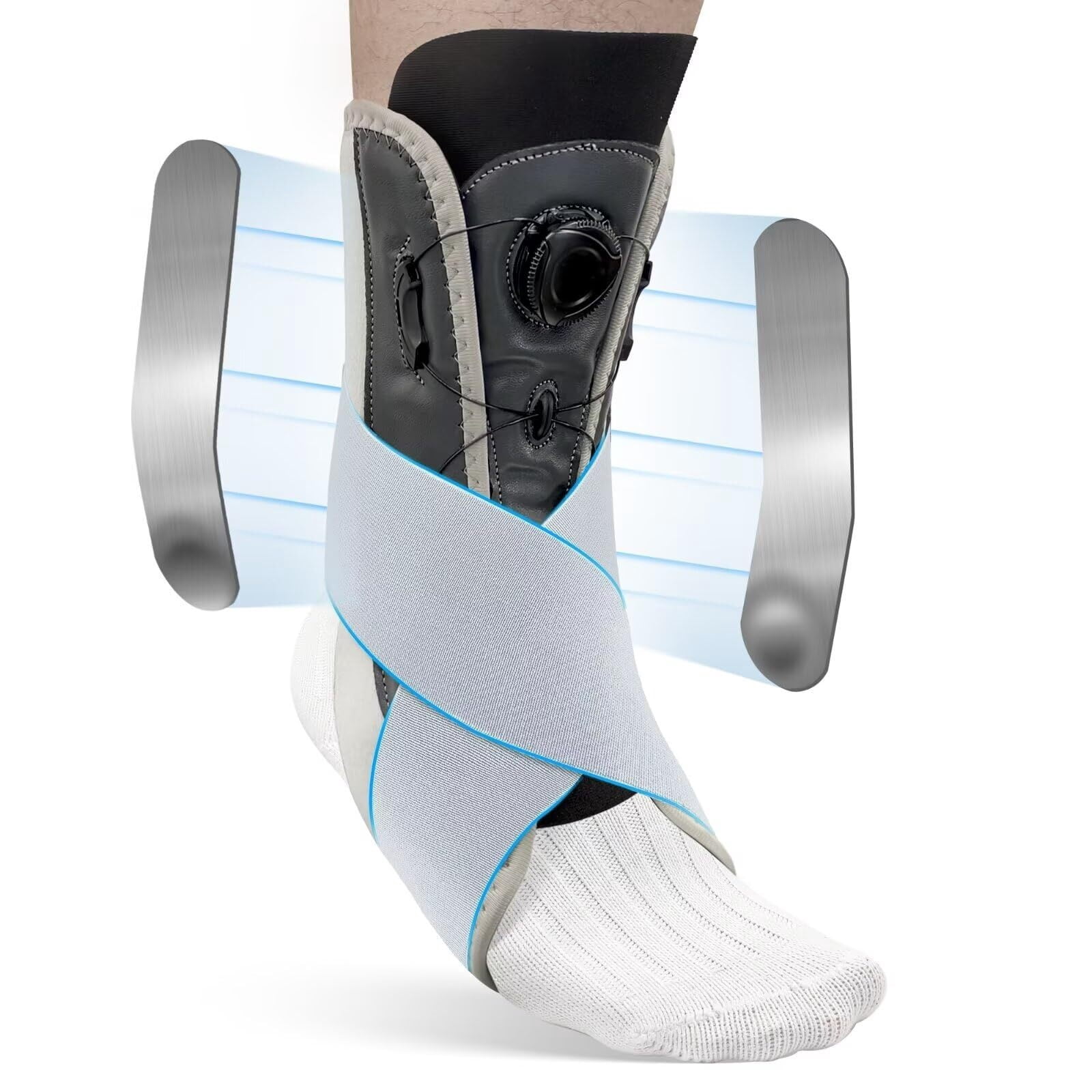 Knob Design Ankle Brace for Sprained Ankle, Ankle Brace with Removable ...