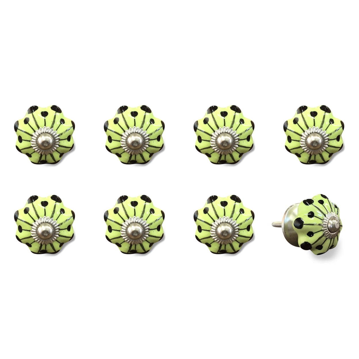 Knob-It 8-Piece Vintage Cabinet Drawer Knobs Hand Painted Bohemian ...