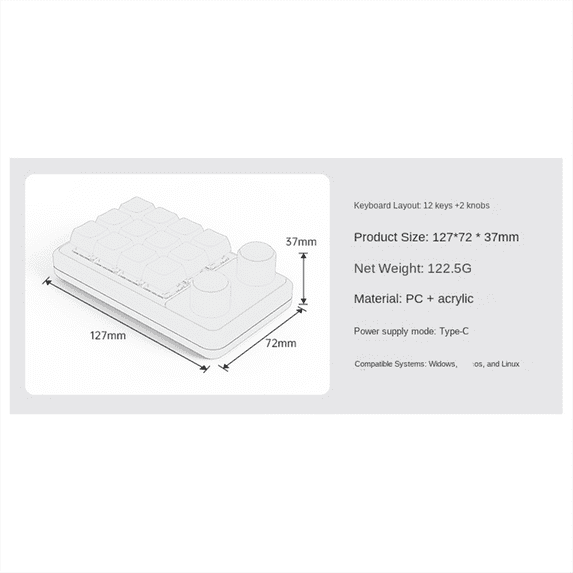 Knob Keyboard RGB Gaming Keypad Mechanical Hotswap Macropad Programming ...