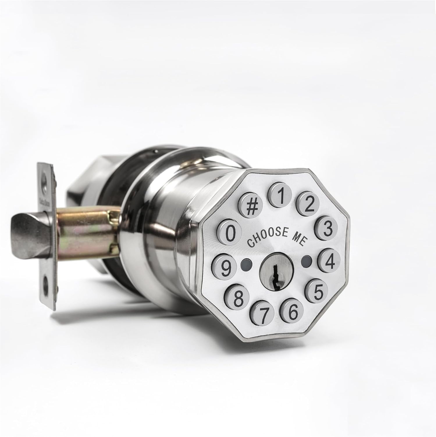 Knob with Keypad and Key, Keyless Entry Door Lock,Smart Digital Knob ...