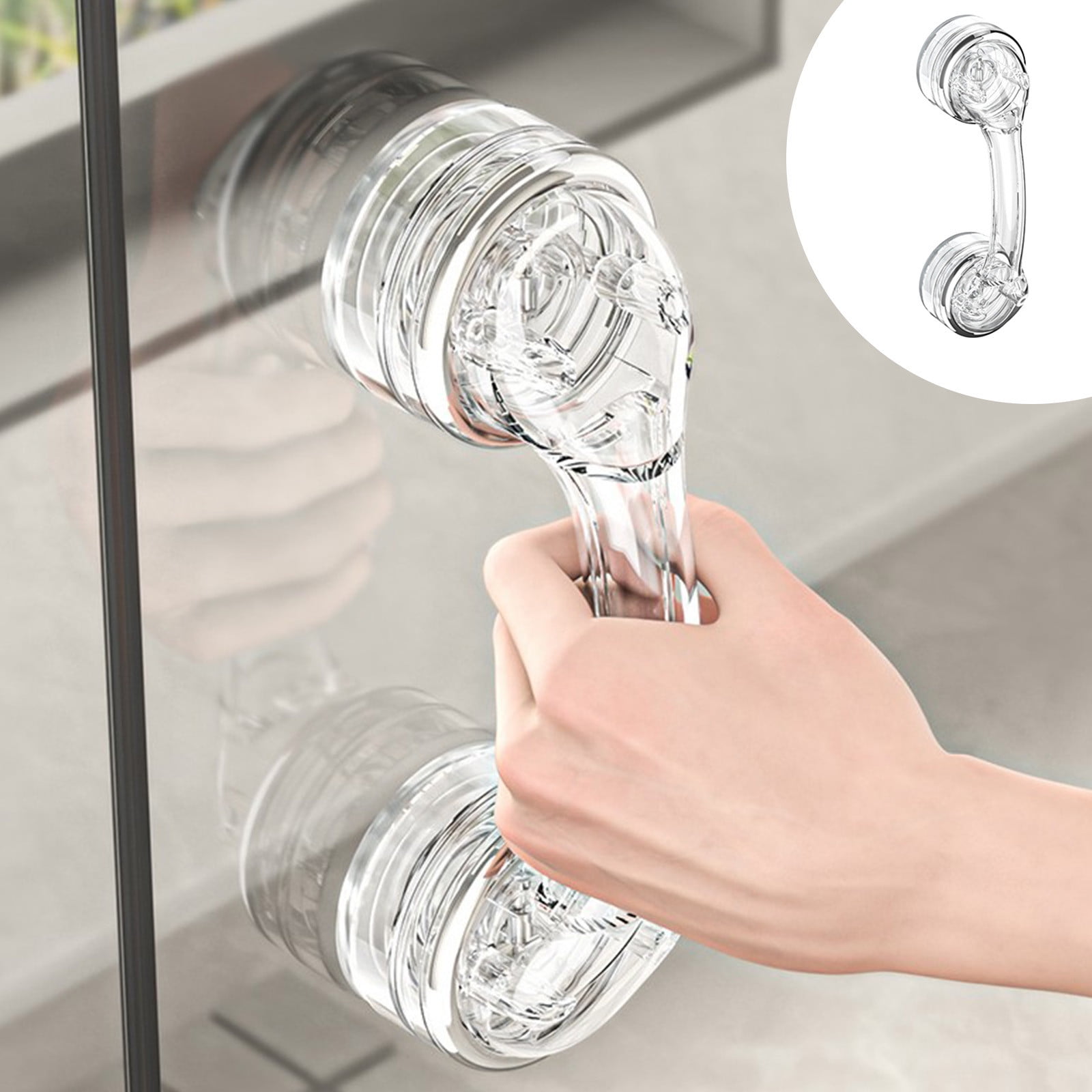 Knob Suction Cup Door Handle No Punch Easy Install for Glass Wood Doors ...
