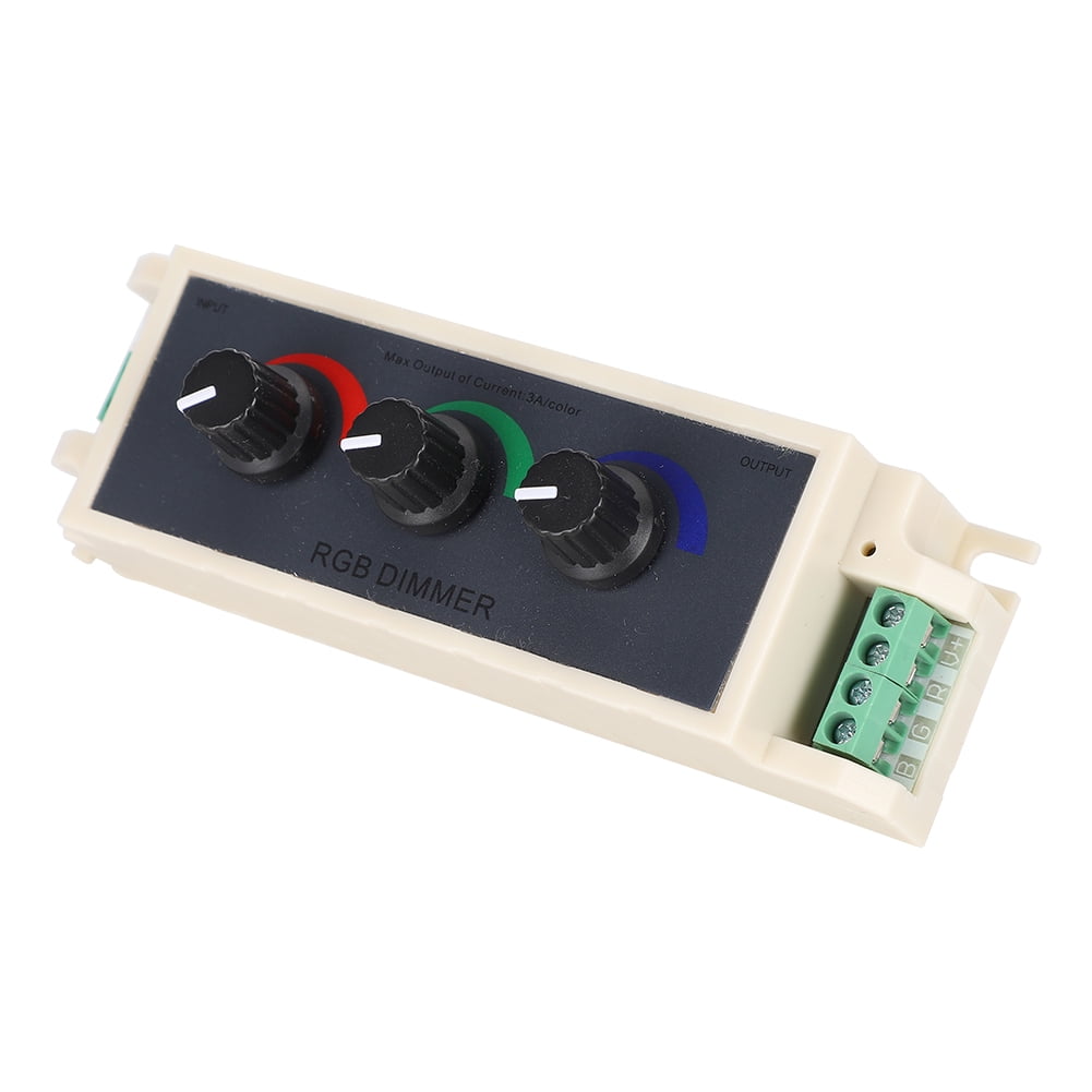 Knob Type LED Light RGB Dimmer 3-Way Adjustable Brightness Dimming ...