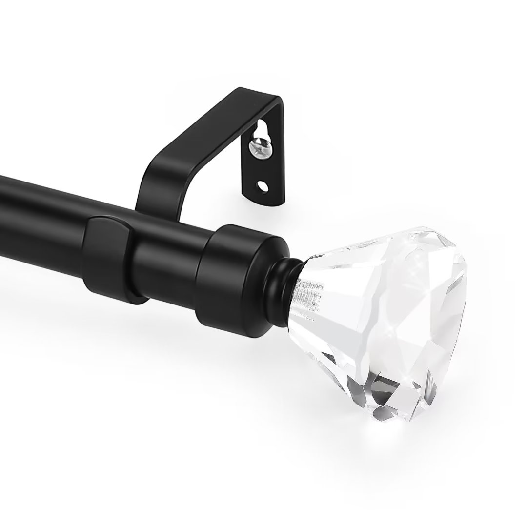 Knobelite 1 Pack 1-Inch Diameter Single Window Treatment Curtain Rod ...