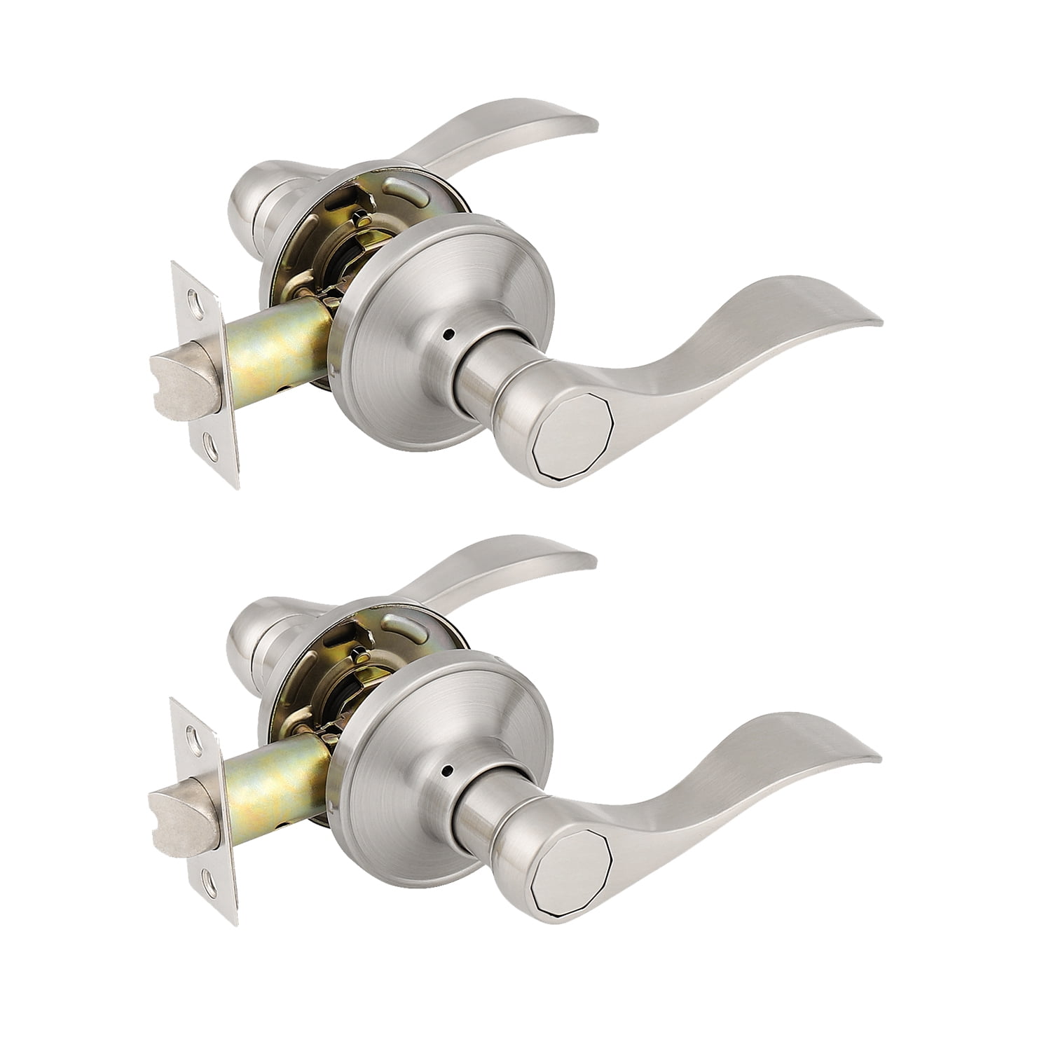 Knobelite (2 Packs) Passage Door Lever [Non-Locking Lever Set], Non ...