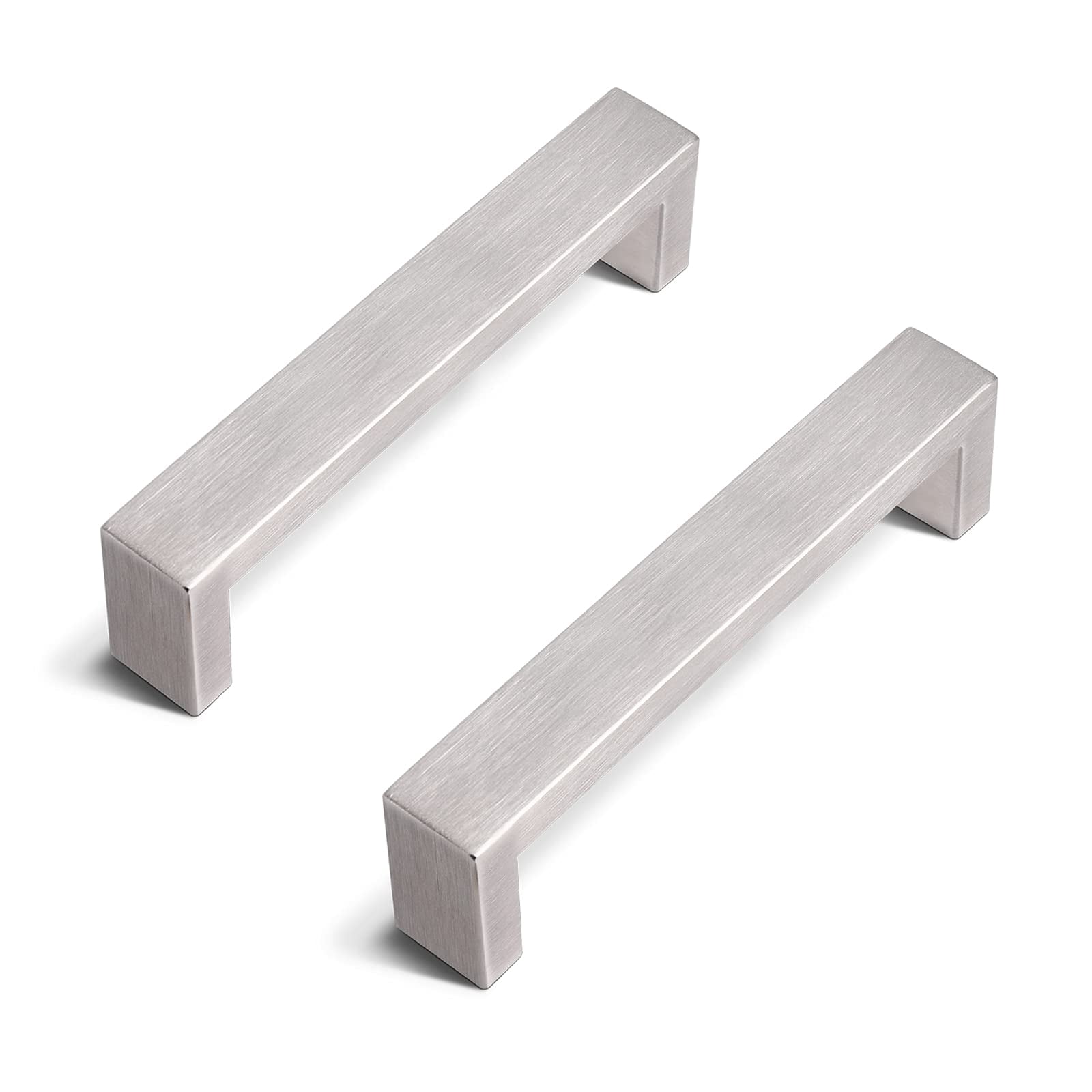 Knobonly 10 Pack Modern Drawer Pulls, Brushed Nickel Kitchen Cabinet ...