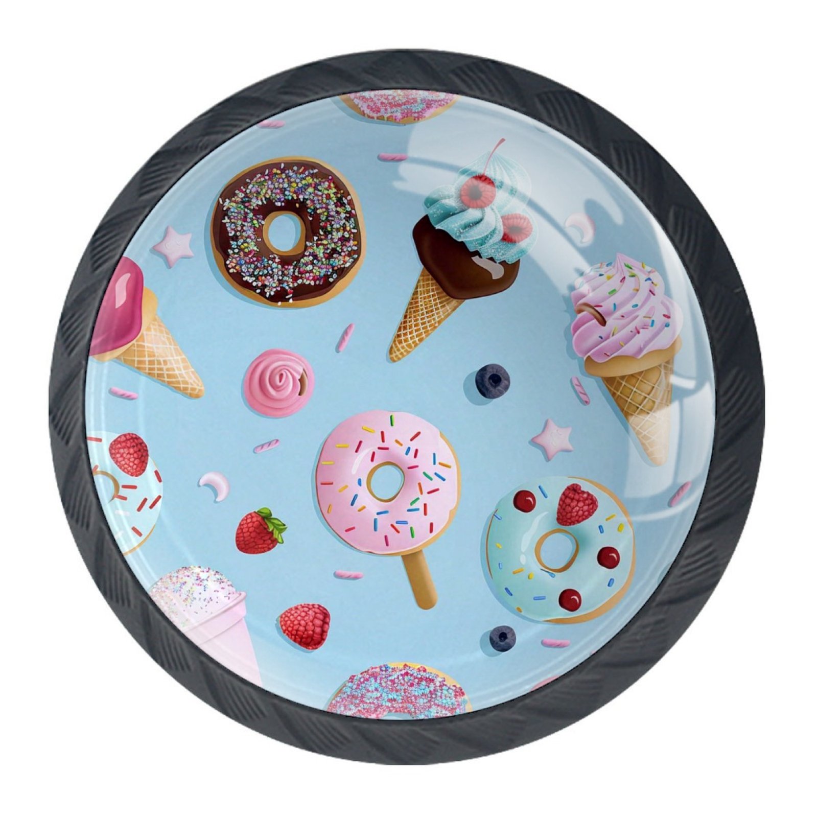 Knobs for Cabinets and Drawers,Ice Cream Donuts Desserts Bathroom ...