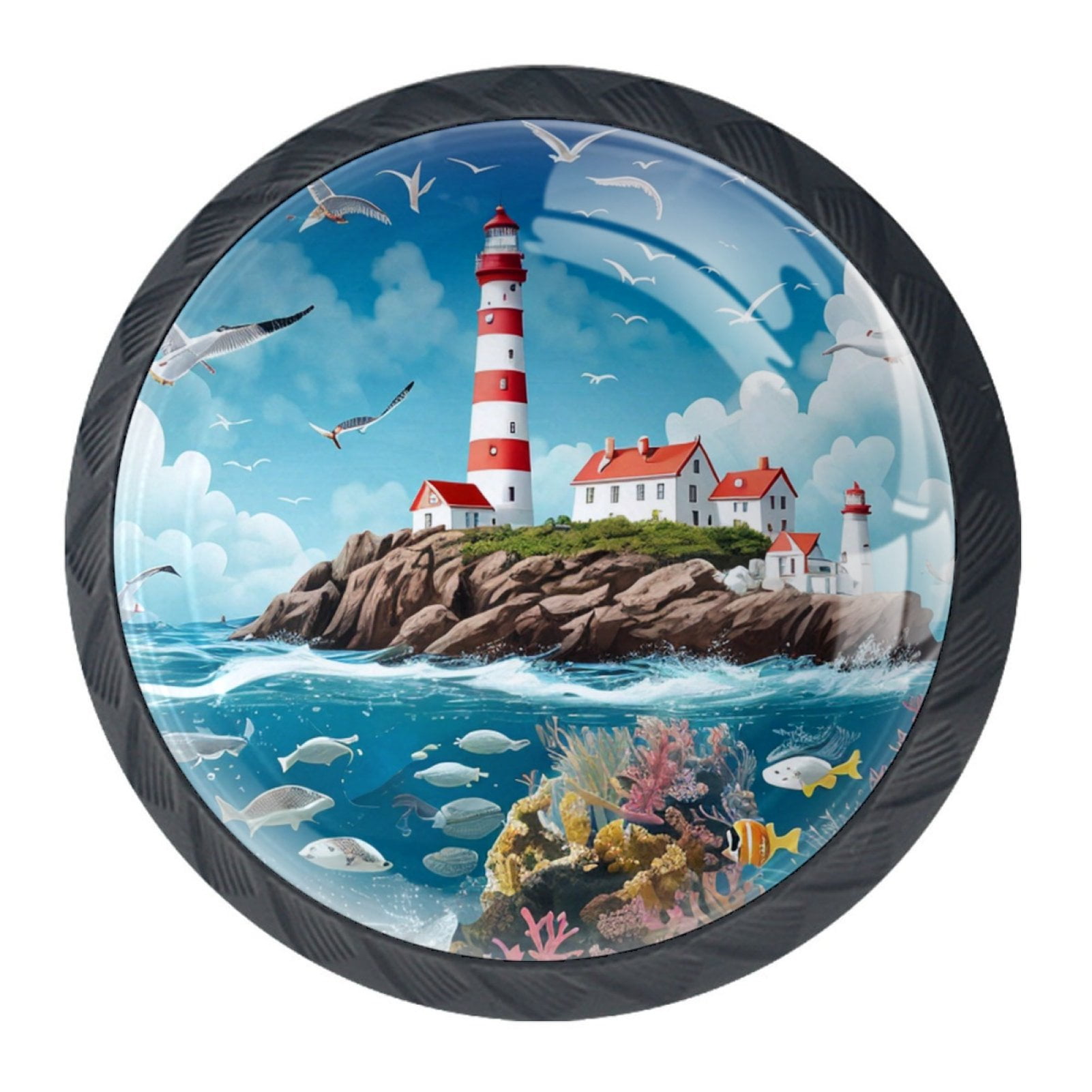 Knobs for Cabinets and Drawers,Lighthouse Seagull Beach Bathroom ...