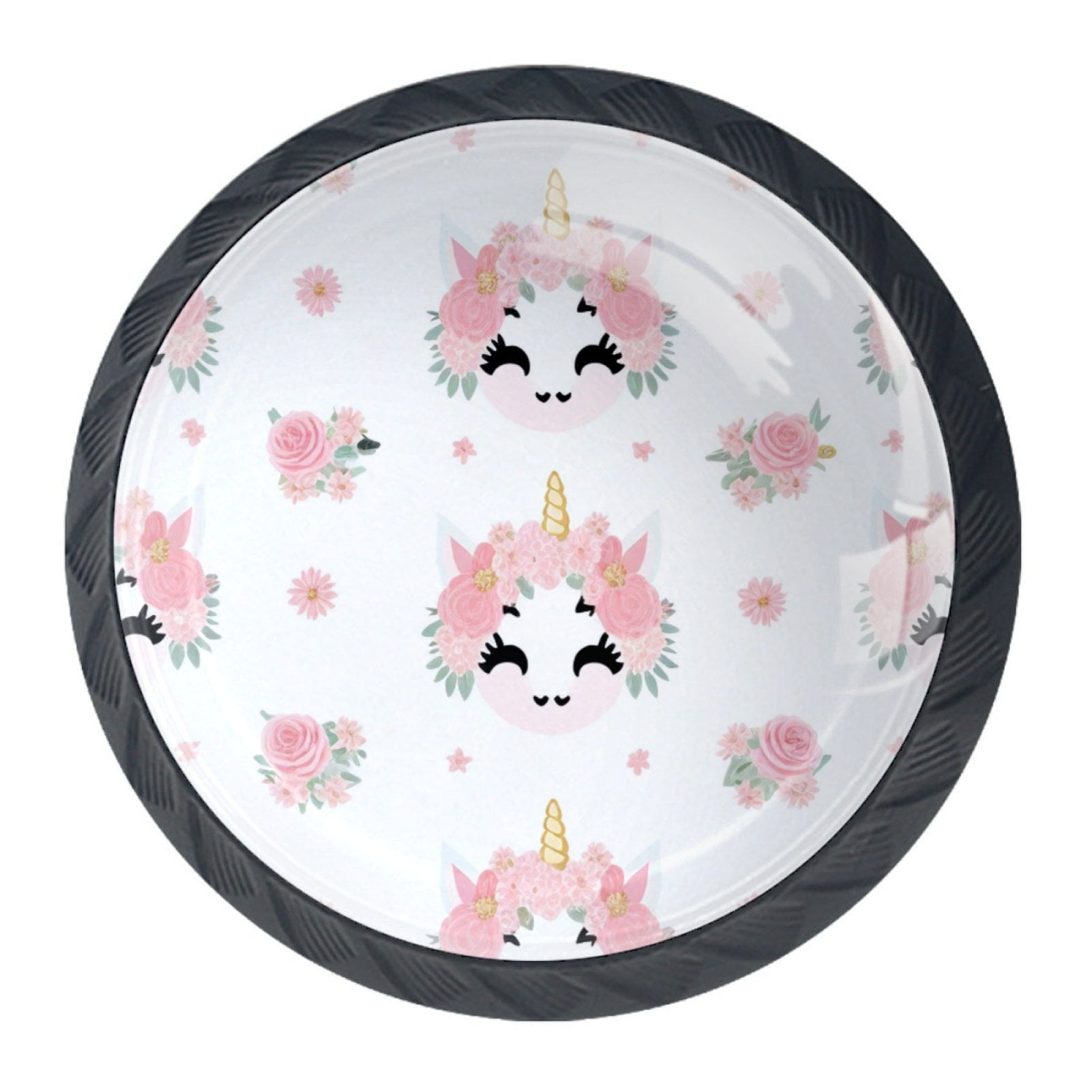 Knobs for Cabinets and Drawers,Pink Cute Animal Flower Bathroom Dresser ...