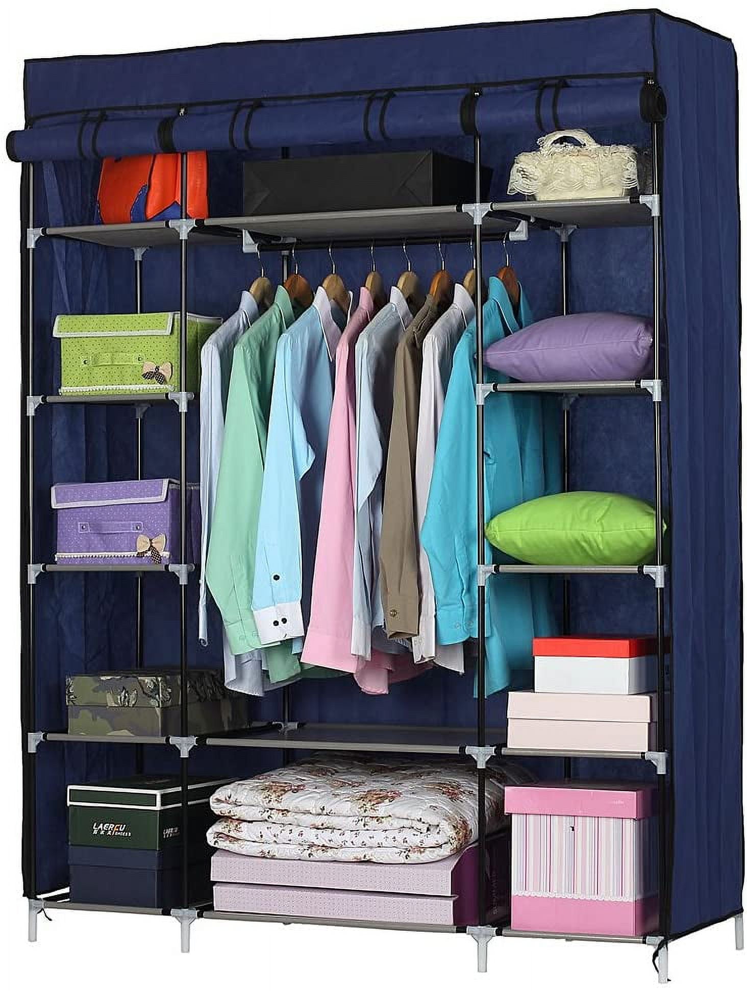 Knocbel 69" Tall Freestanding Closet Organzier Clothes Garment Rack ...