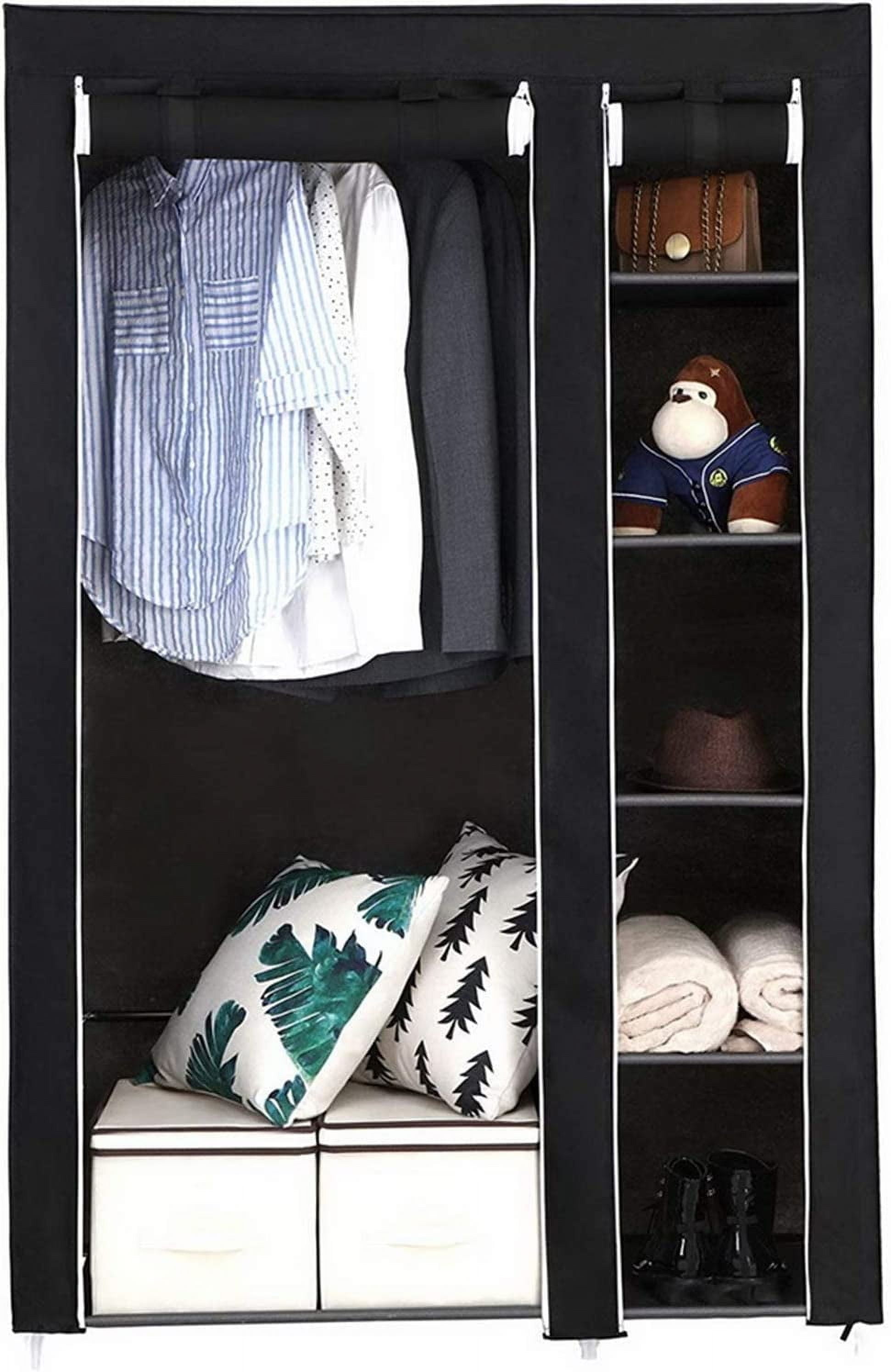 Knocbel Freestanding Closet Organzier, 5 Layer Wardrobe Portable ...