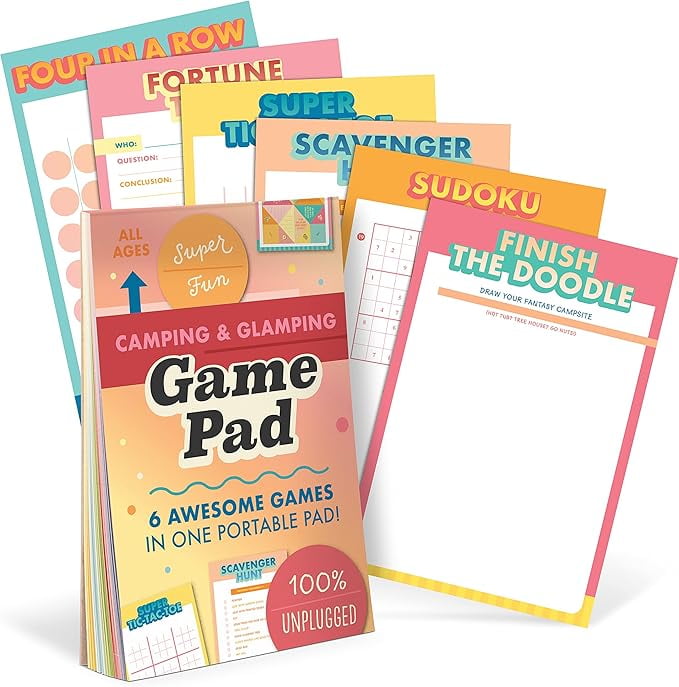 Knock Knock Camping On-The-Go Game Pad, Glamping & Outdoor Activities ...