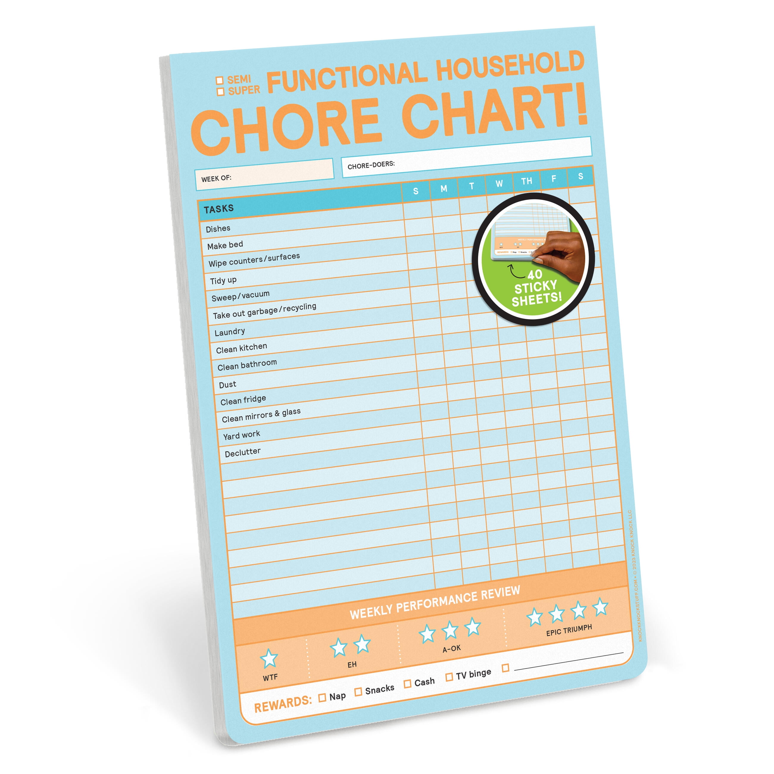 Knock Knock Chore Chart Big & Sticky Notepad - Walmart.com