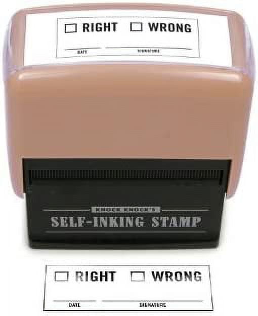 Knock Knock Right Wrong Self-Inking Stamp - Walmart.com
