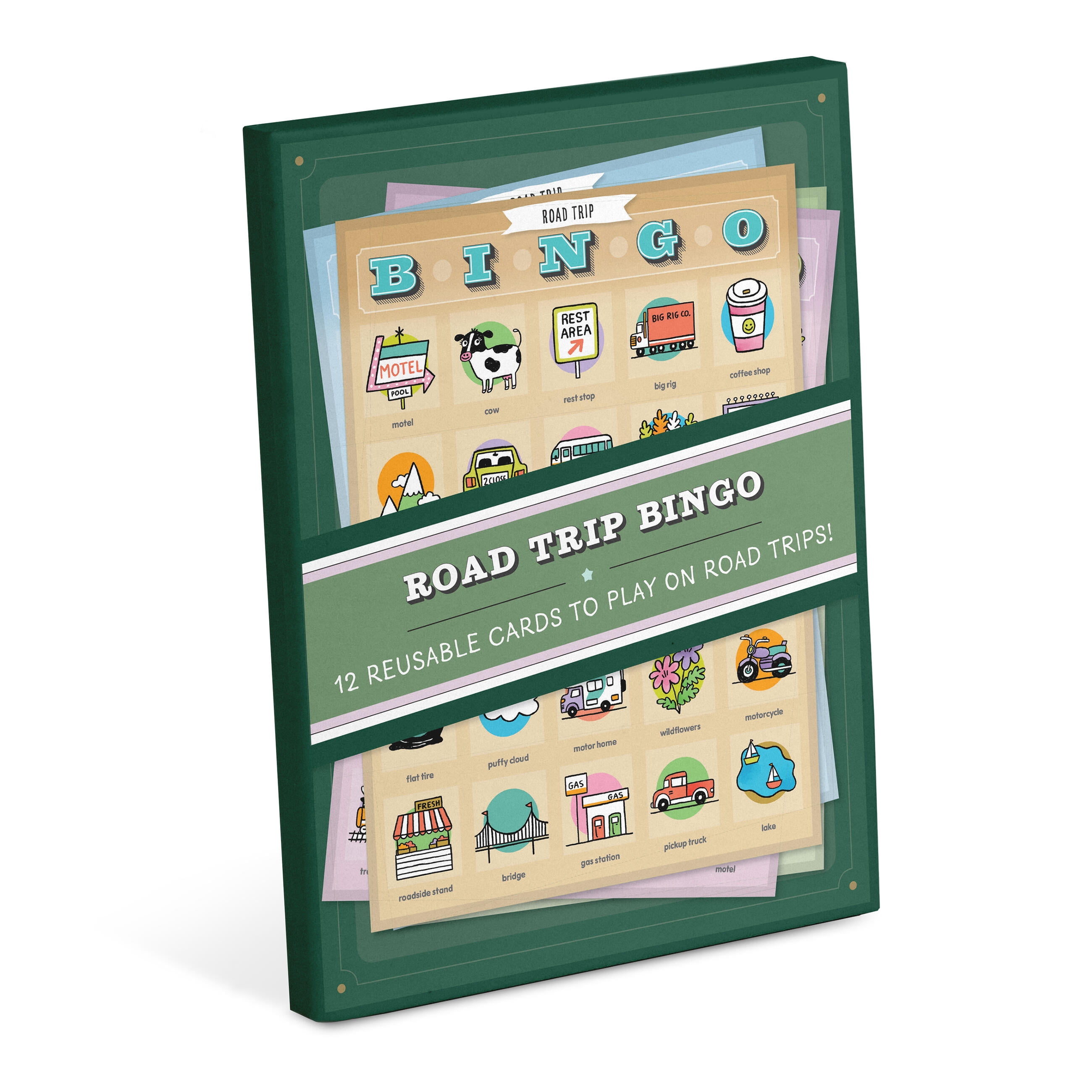 Knock Knock Roadtrip Bingo, 12 Reusable Cards For Road Trips - Walmart.com