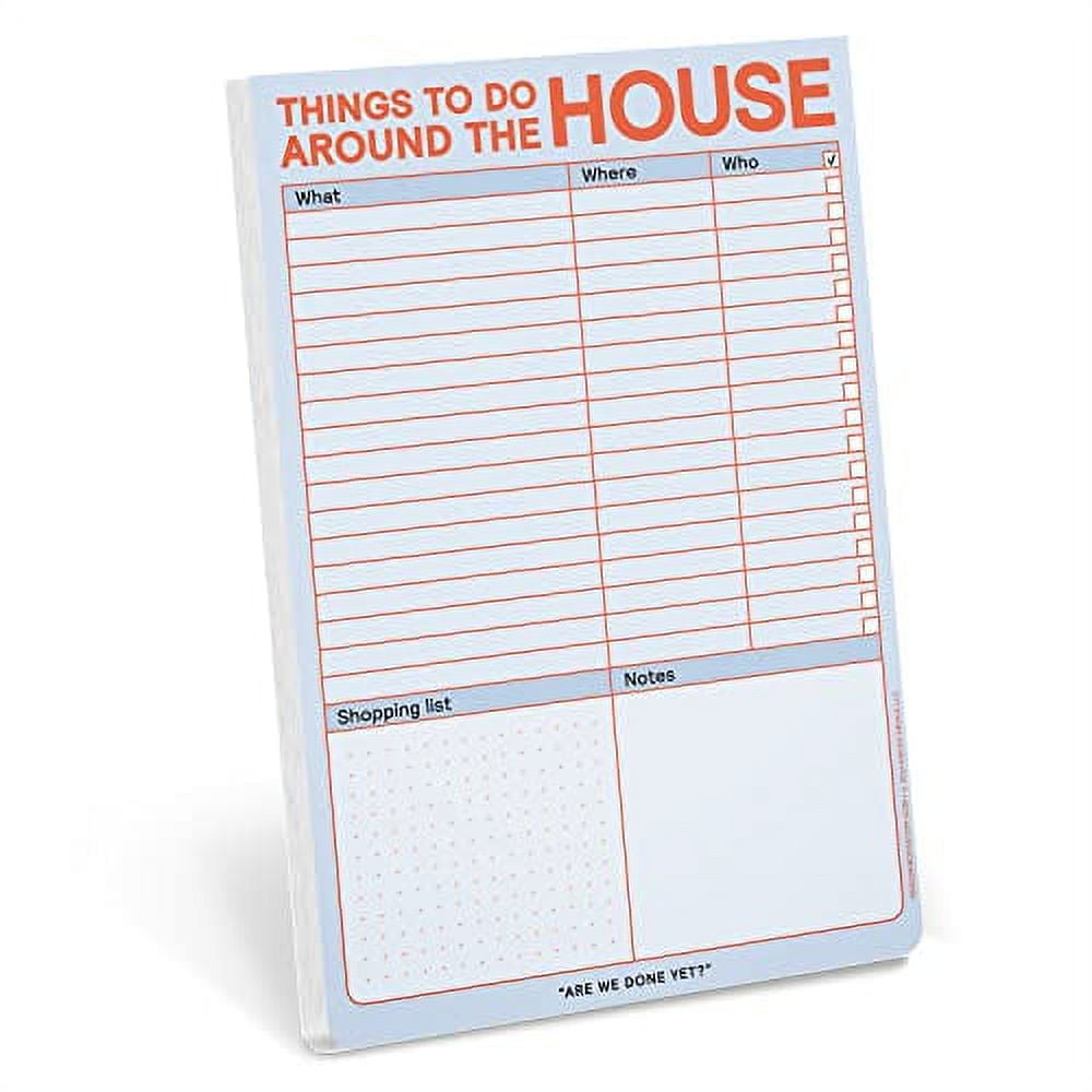 Knock Knock Things to Do Around the House Notepad with Magnet, Honey-Do ...