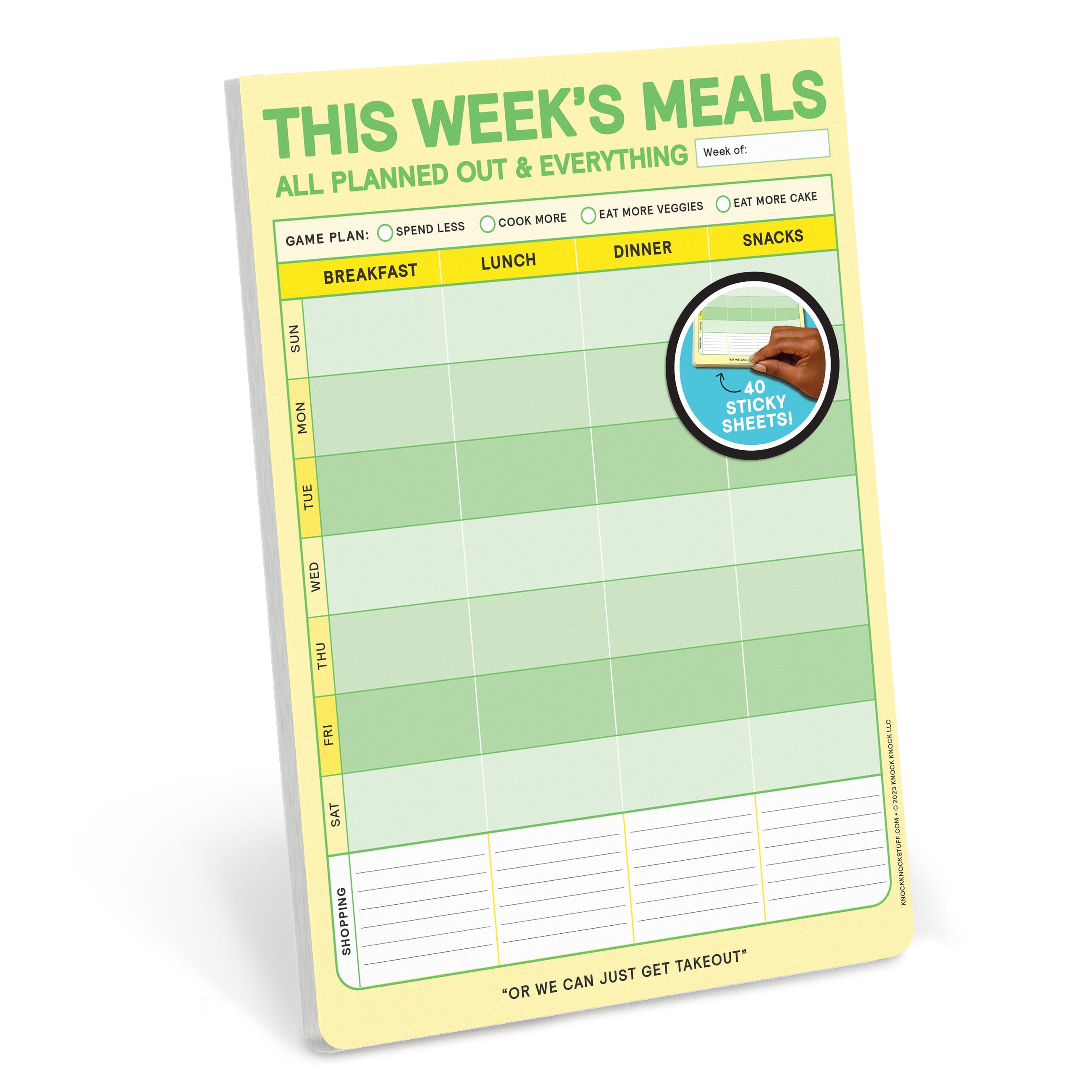 Knock Knock This Week's Meals Notepad - Walmart.com