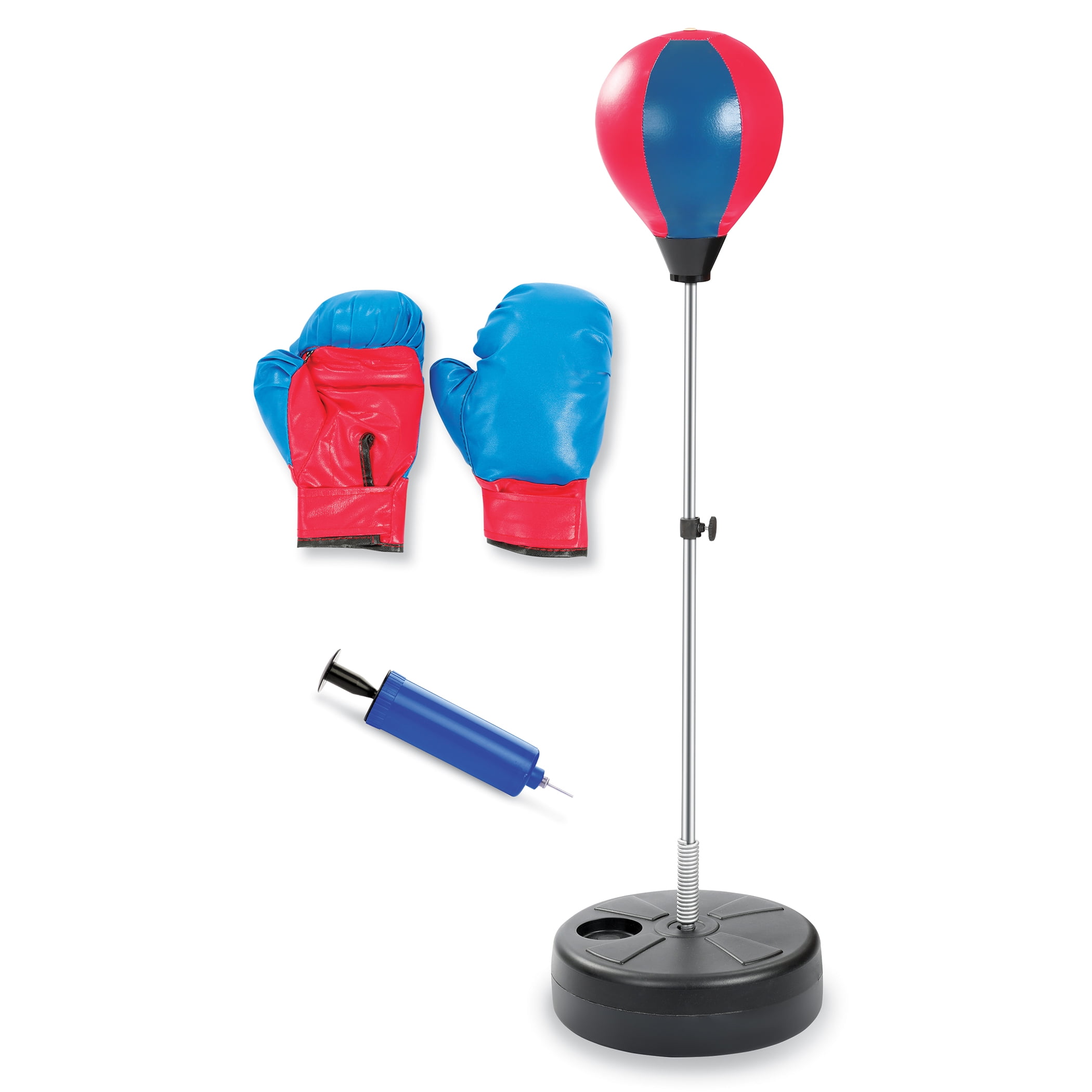 Knock Out Boxing Punching Speed Bag with Adjustable Stand & Gloves ...
