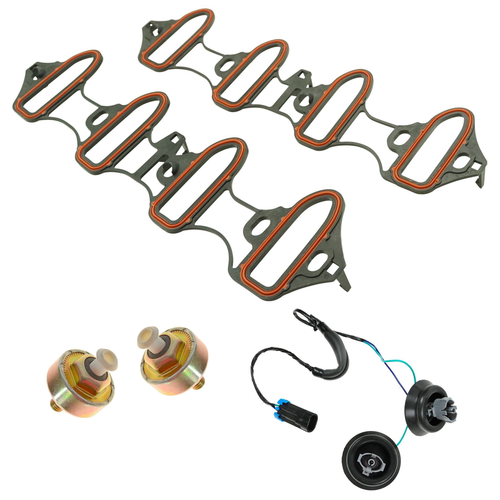 Knock Sensor Harness Intake Manifold Gasket Kit Set 4pc for Silverado ...