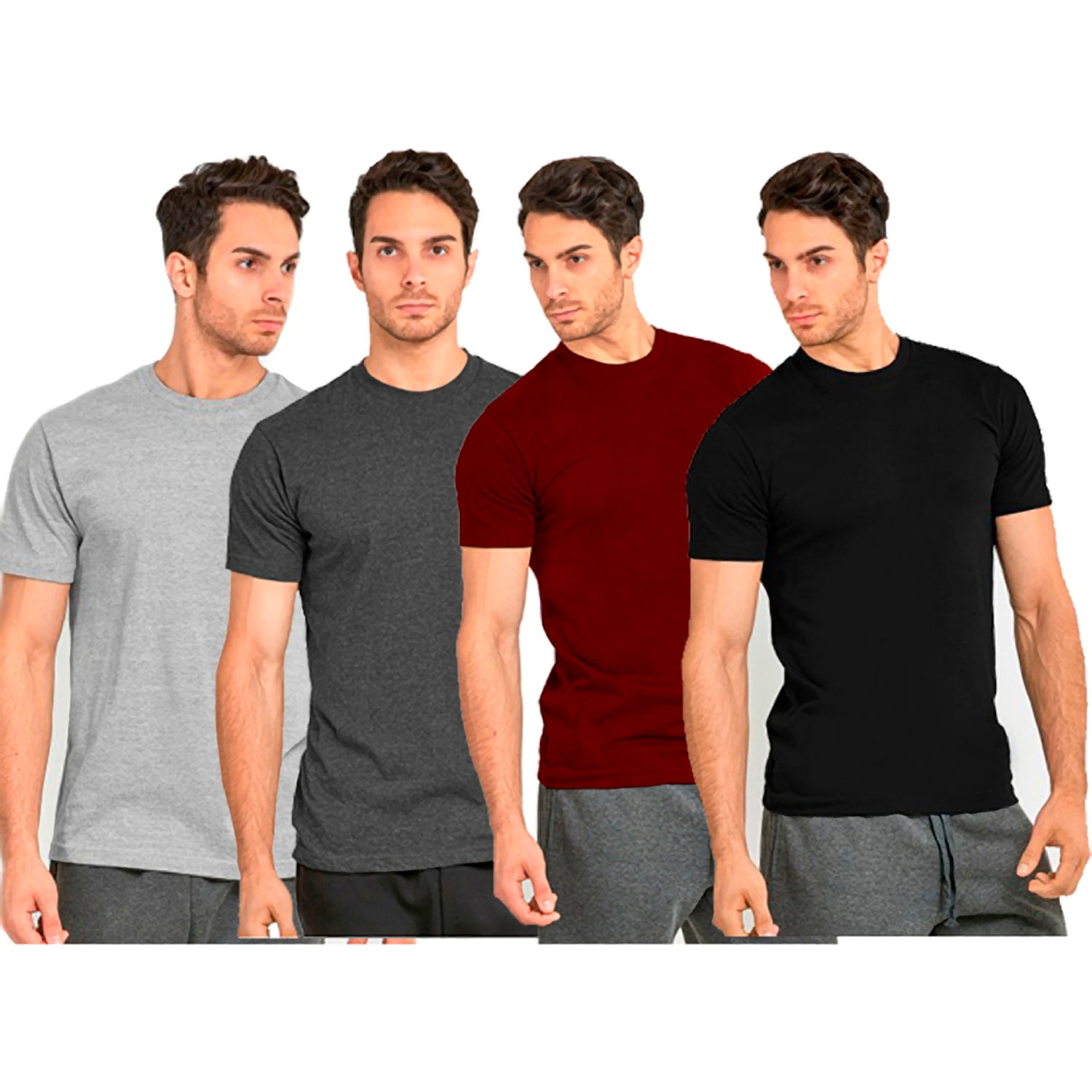 Knocker Men'S Heavy Crew Neck T-Shirt 3 Pack - Walmart.com
