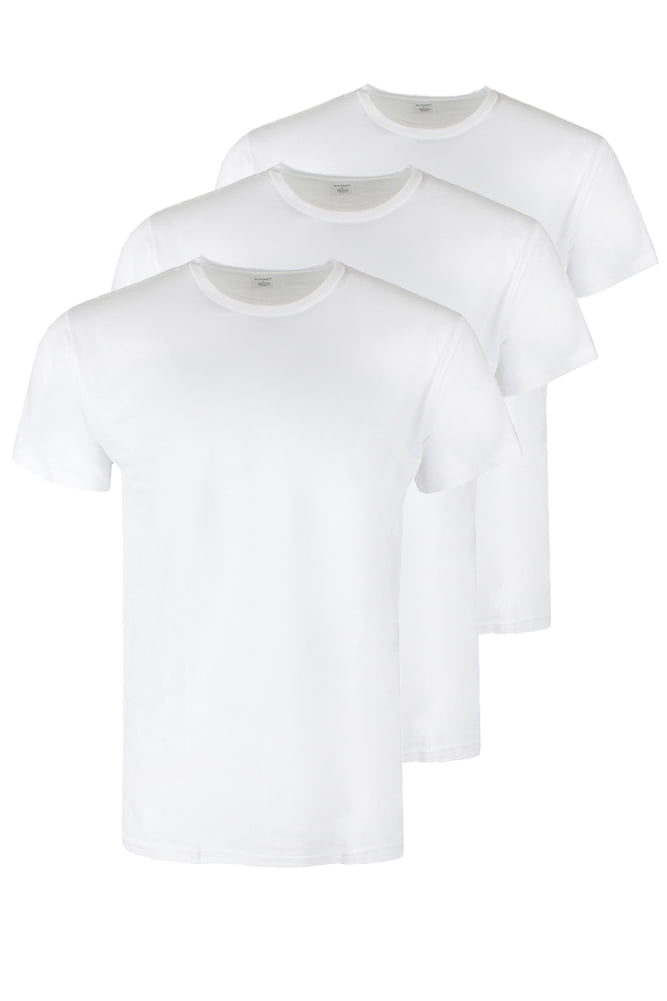 Knocker Men's 3 Pack Cotton Short Sleeve Crew Neck T-Shirts White M ...