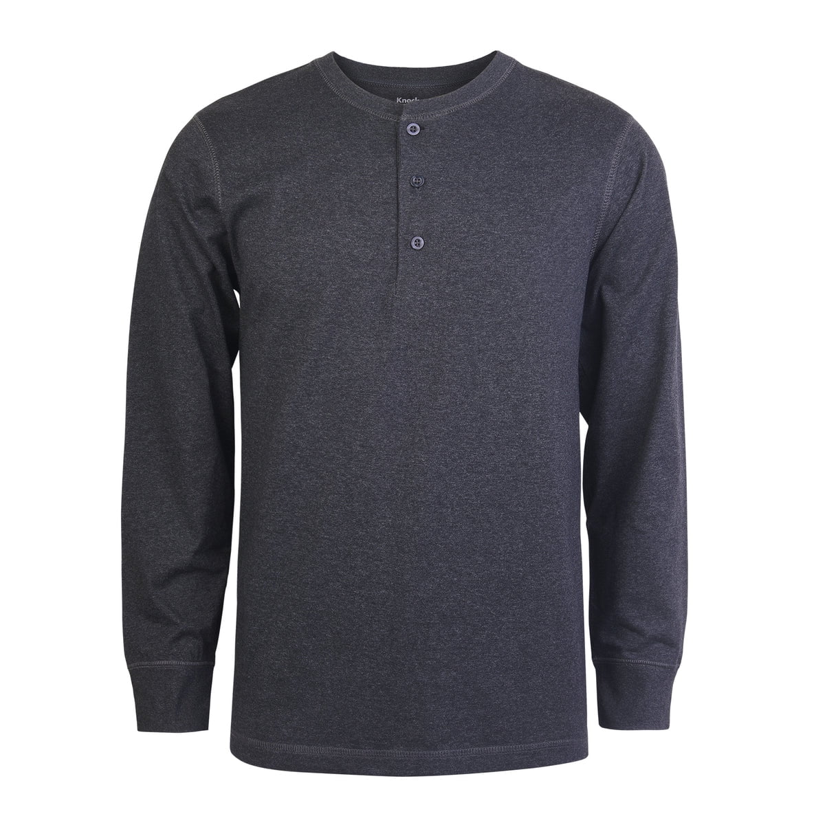Knocker Men's Long Sleeve 3-Button Classic Athletic Henley Tee Shirts ...