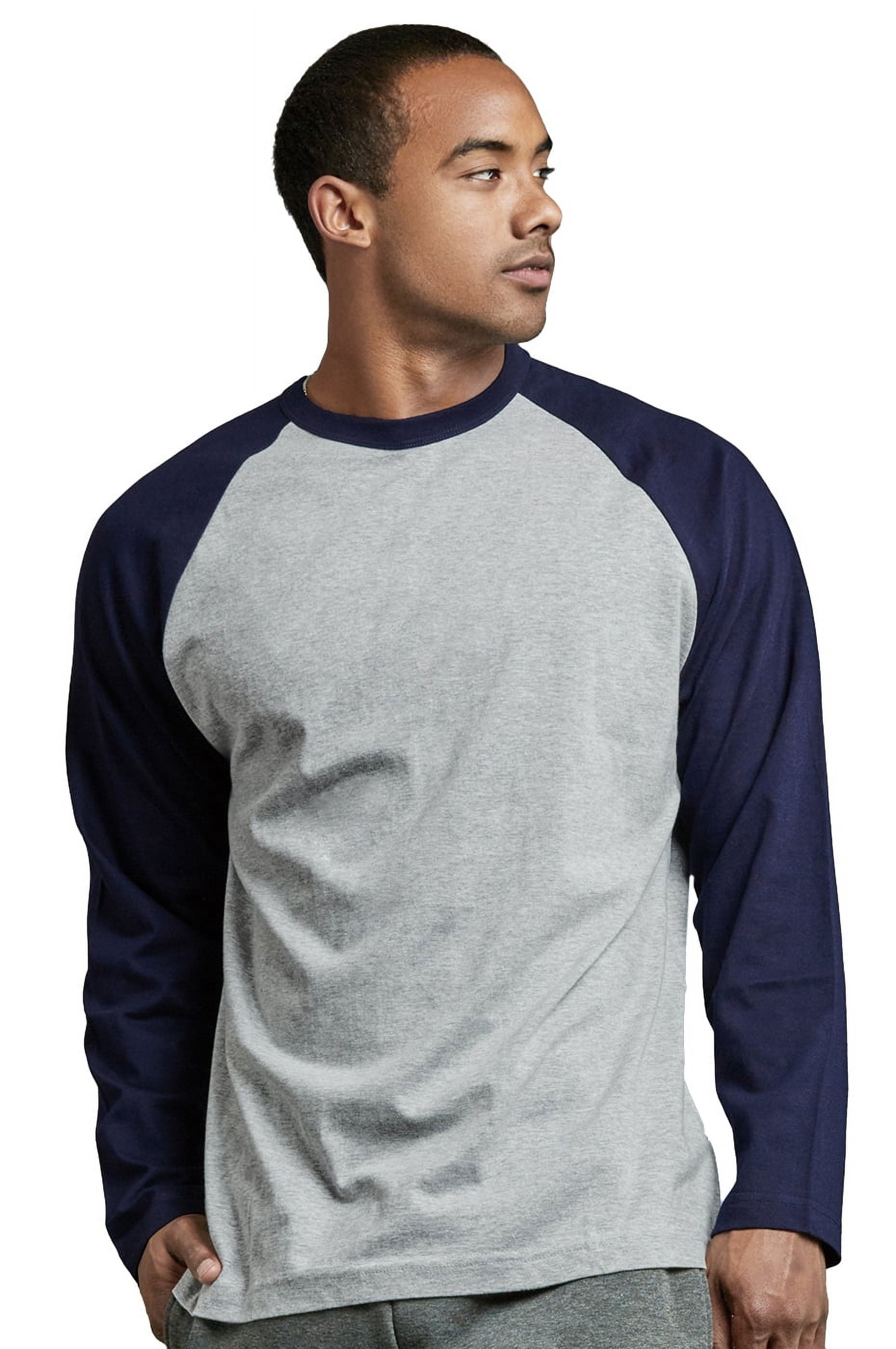 Knocker Men's Soft Cotton Long Sleeve Raglan Baseball Shirt - Walmart.com