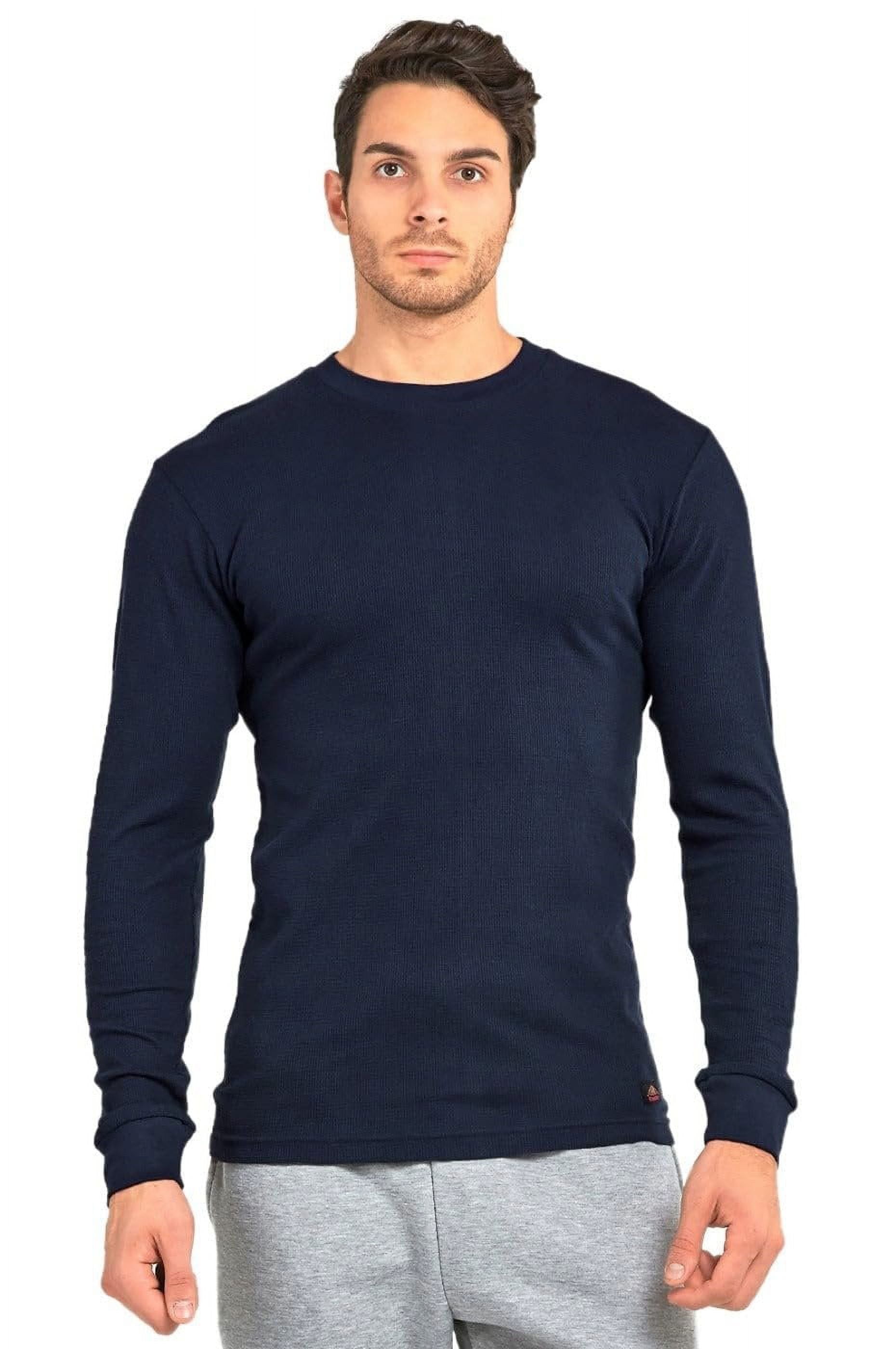 Knocker Men's Medium Weight Waffle Pattern Thermal Shirt Navy - Walmart.com