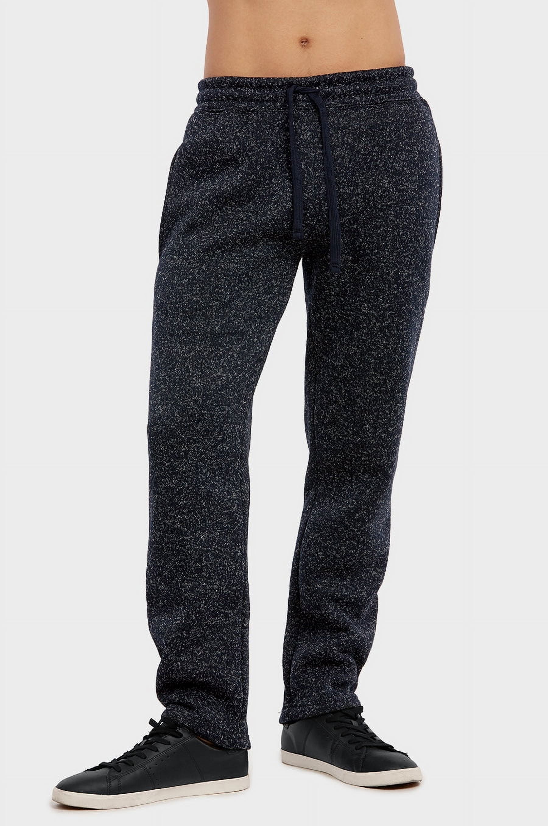 Knocker Men's Mid-Weight Open Bottom Fleece Lounge Sweatpants with Side ...