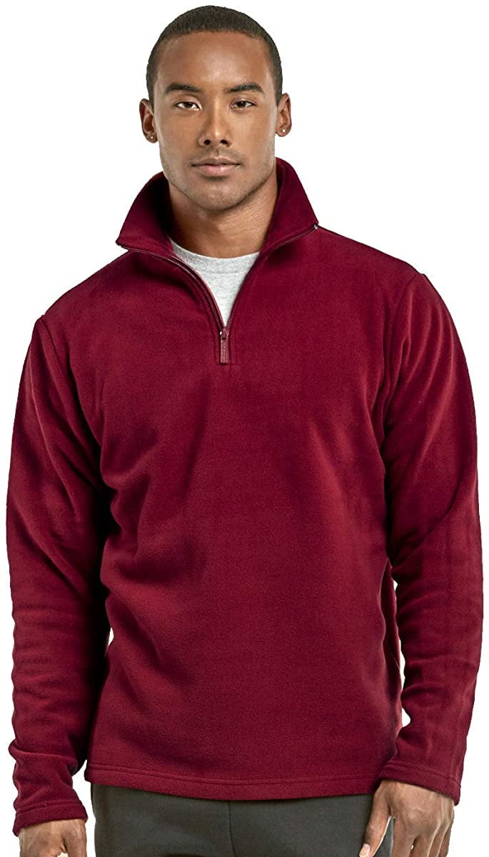 Knocker Men's & Plus Size Soft Fleece Quarter Zip Pullover Lightweight ...