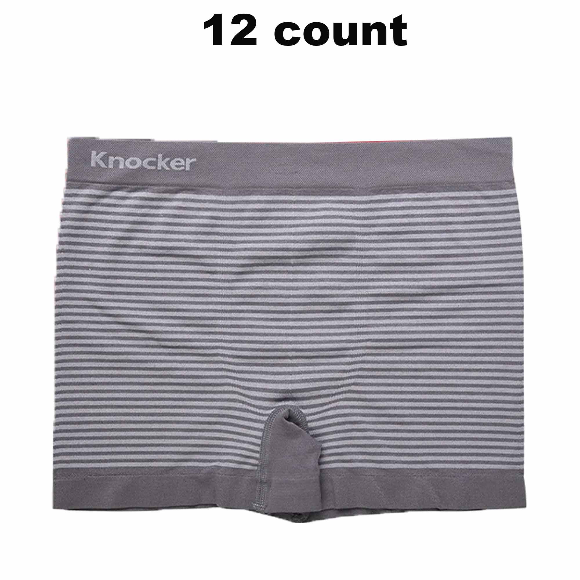 Knocker Men's Seamless Boxer Briefs (MS037M) - 12 Count - Walmart.com