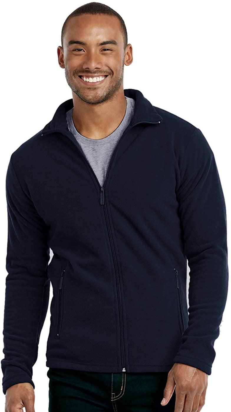 Knocker Men's Soft Fleece Full Zip Up Mid-Weight Winter Warm Sweater ...