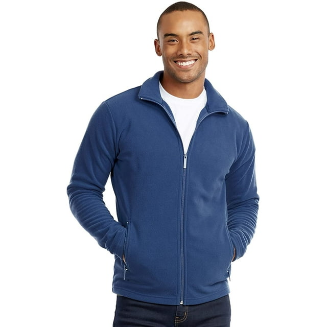 Knocker Mens Soft Fleece Full Zip Up Mid Weight Winter Warm Sweater