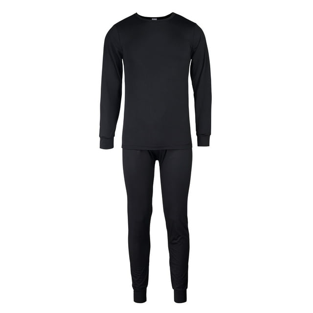 Knocker Mens Fleece Thermal Underwear Set Soft Warm Base Top And Bottom